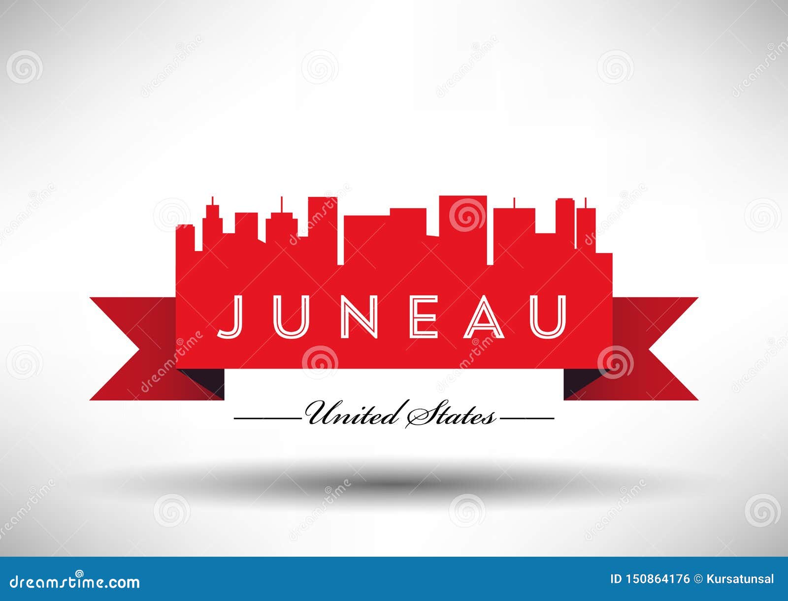 Vector Graphic Design of Juneau City Skyline Stock Vector ...