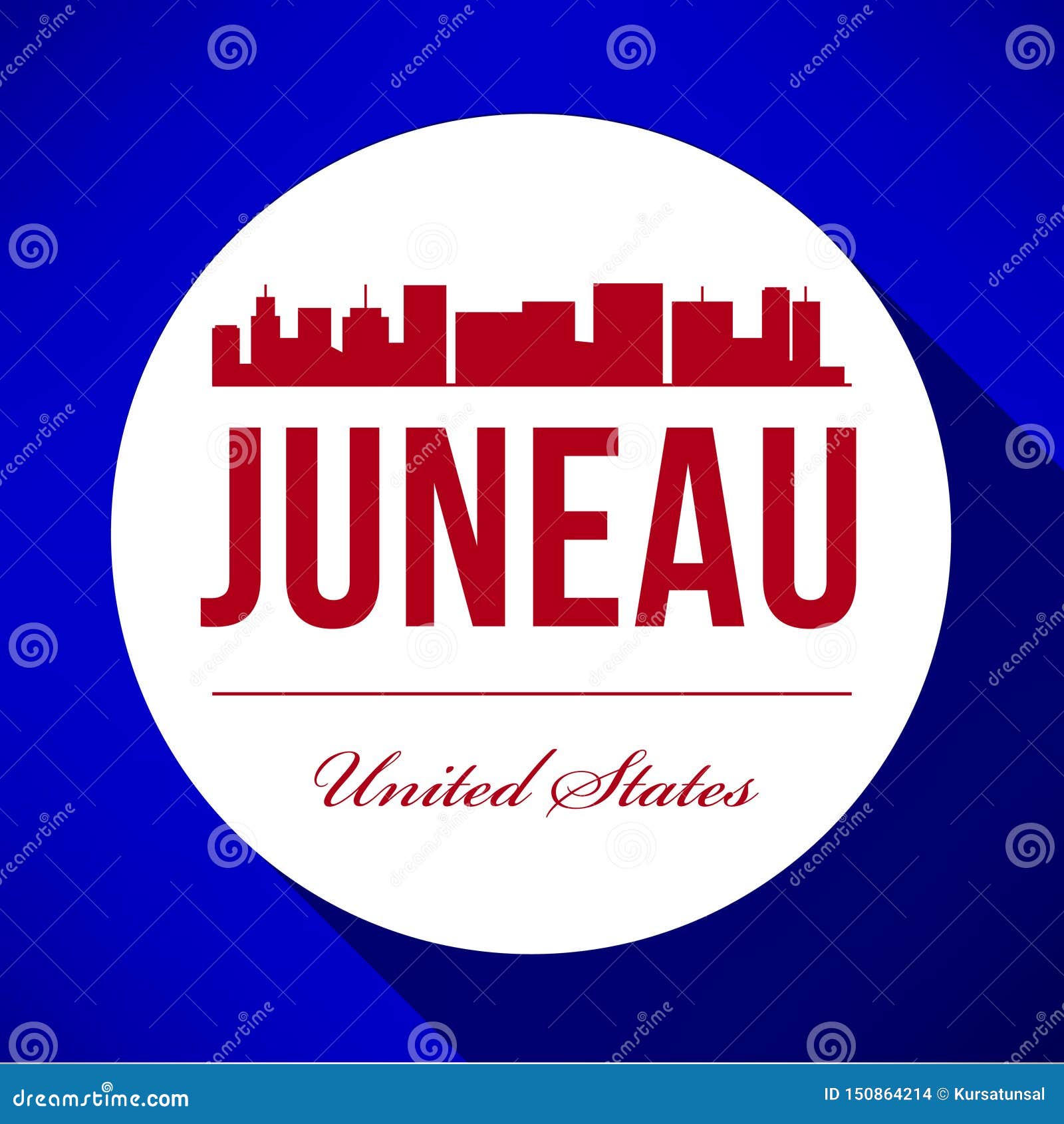 Vector Graphic Design of Juneau City Skyline Stock Vector ...