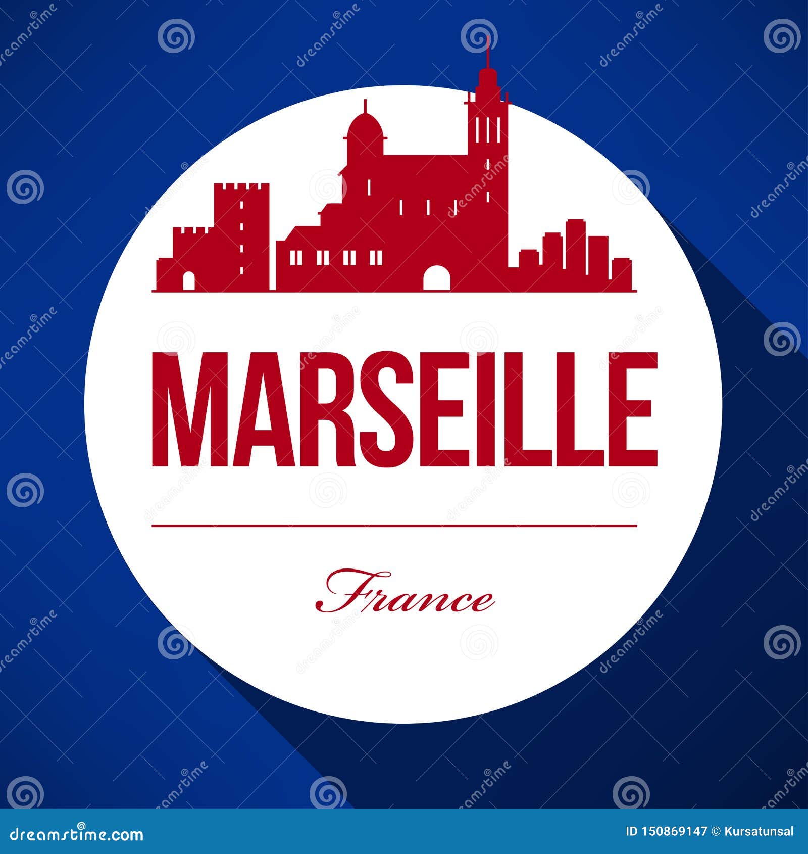 Vector Graphic Design of Marseille City Skyline Stock Vector ...