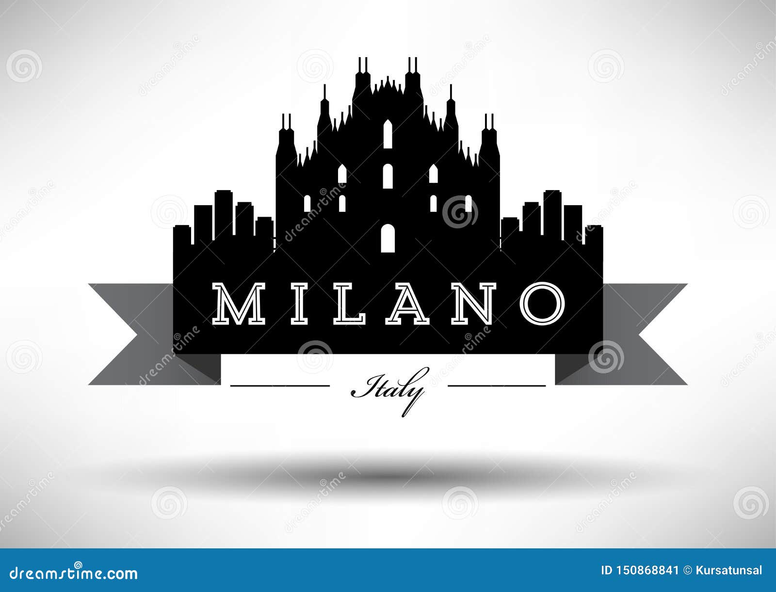 Vector Graphic Design of Milano City Skyline Stock Vector ...