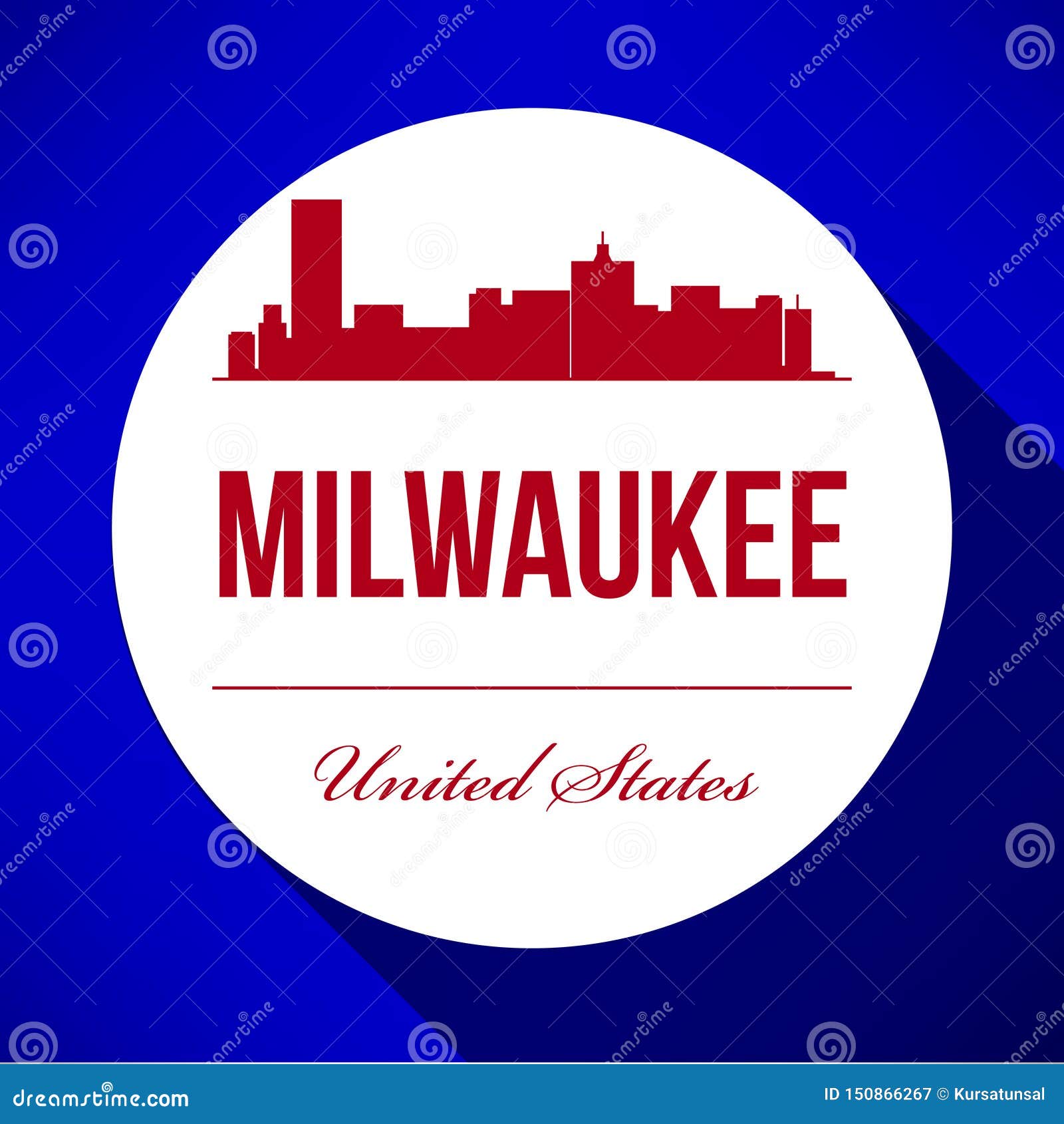 Vector Graphic Design of Milwaukee City Skyline Stock Vector ...