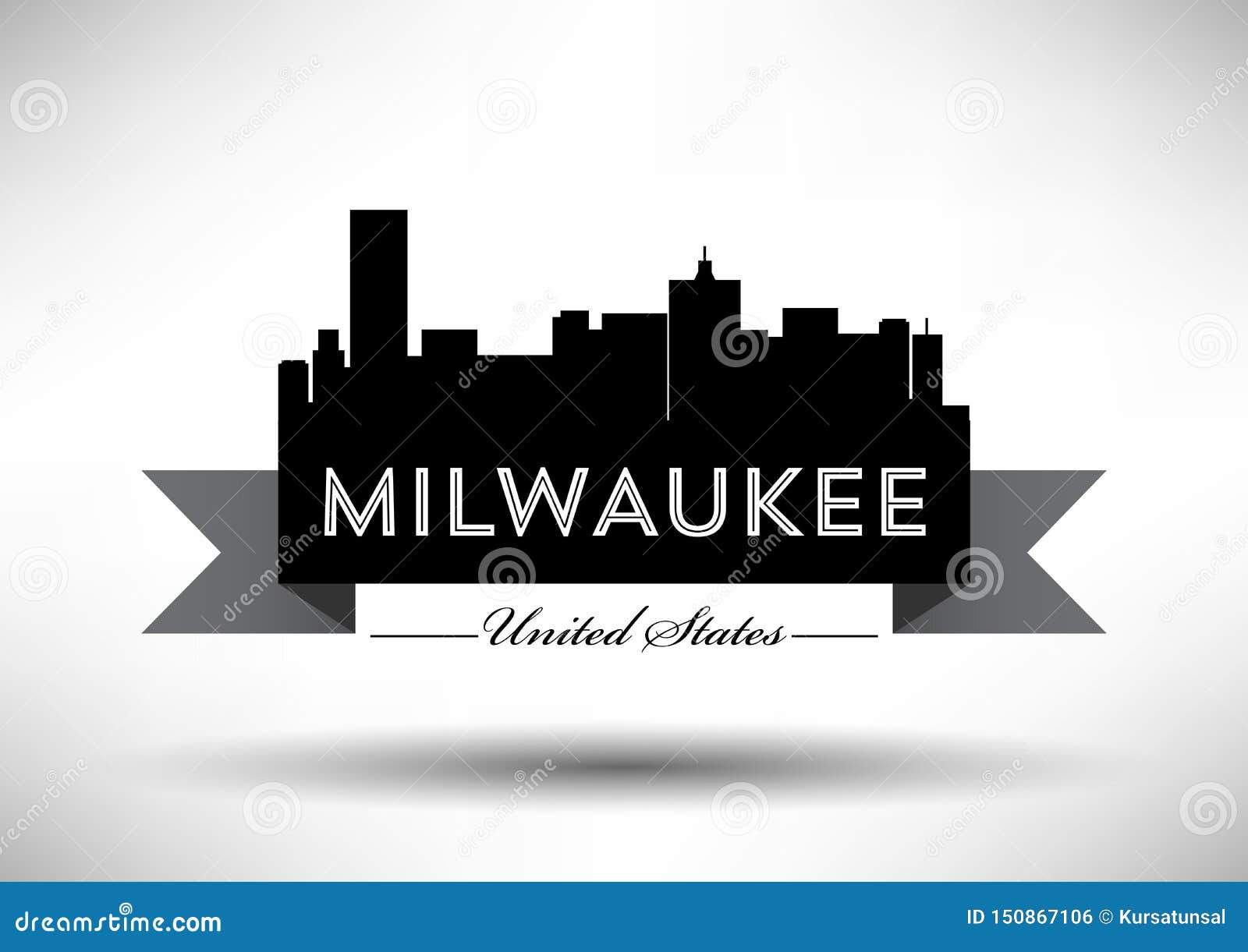 Vector Graphic Design of Milwaukee City Skyline Stock Vector ...