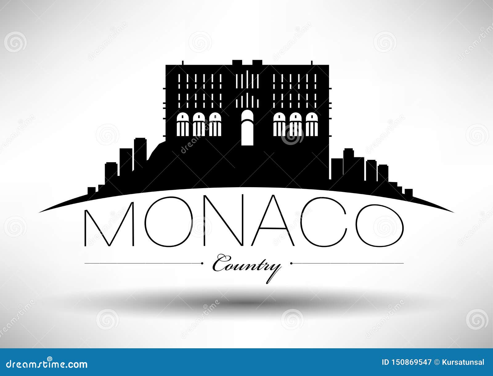 Vector Graphic Design of Monaco City Skyline Stock Vector ...