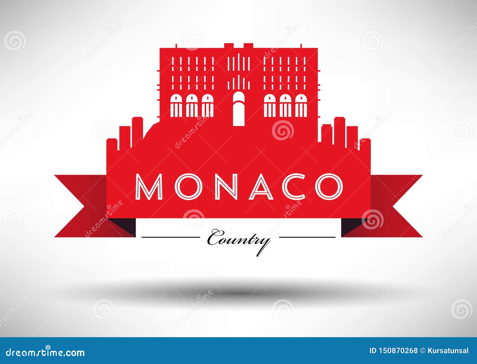 Vector Graphic Design of Monaco City Skyline Stock Illustration ...