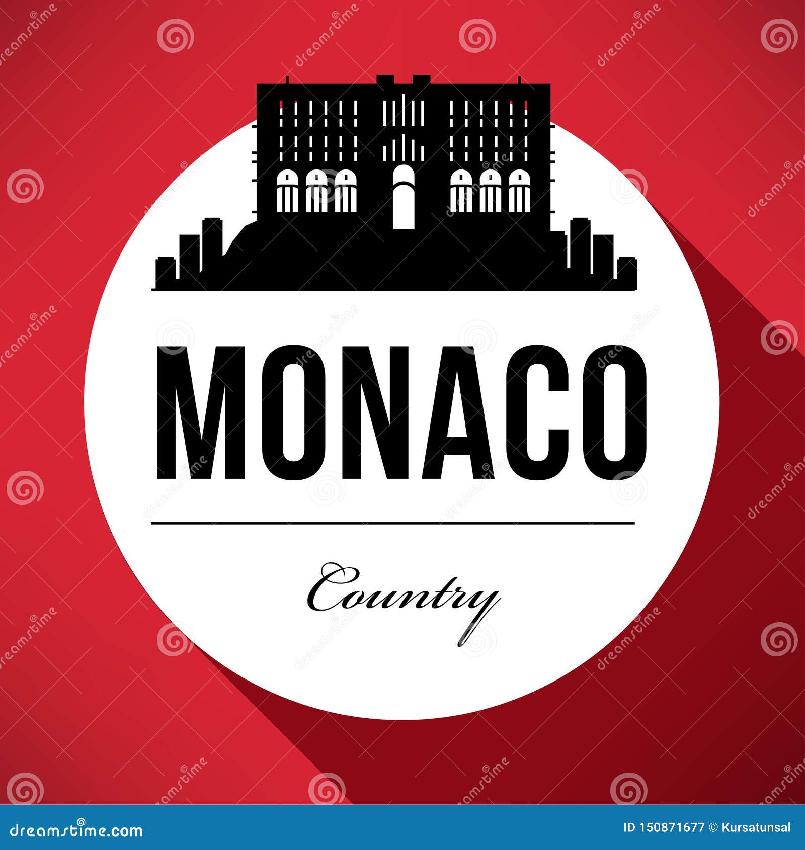 Vector Graphic Design of Monaco City Skyline Stock Illustration ...