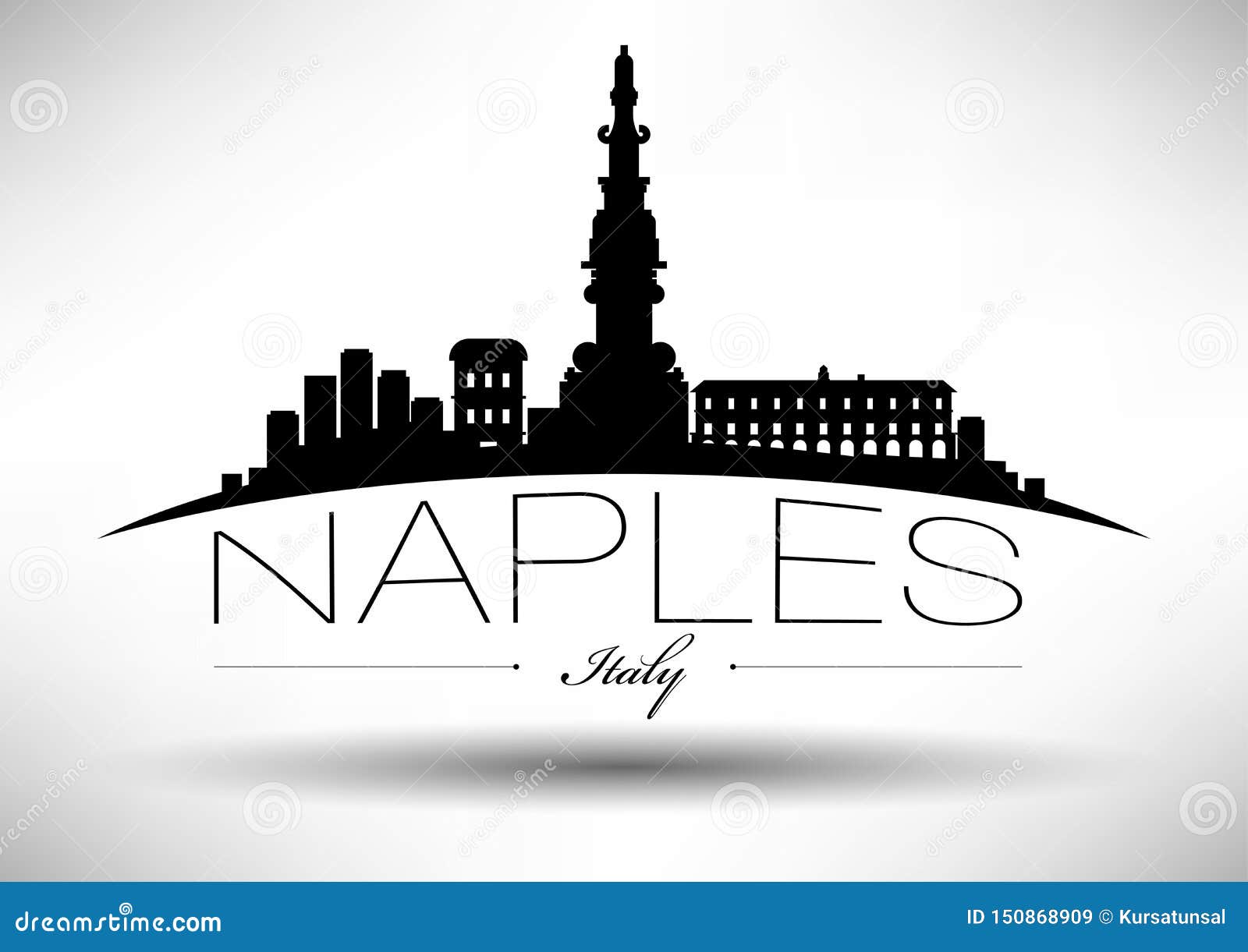 Vector Graphic Design of Naples City Skyline Stock Vector ...