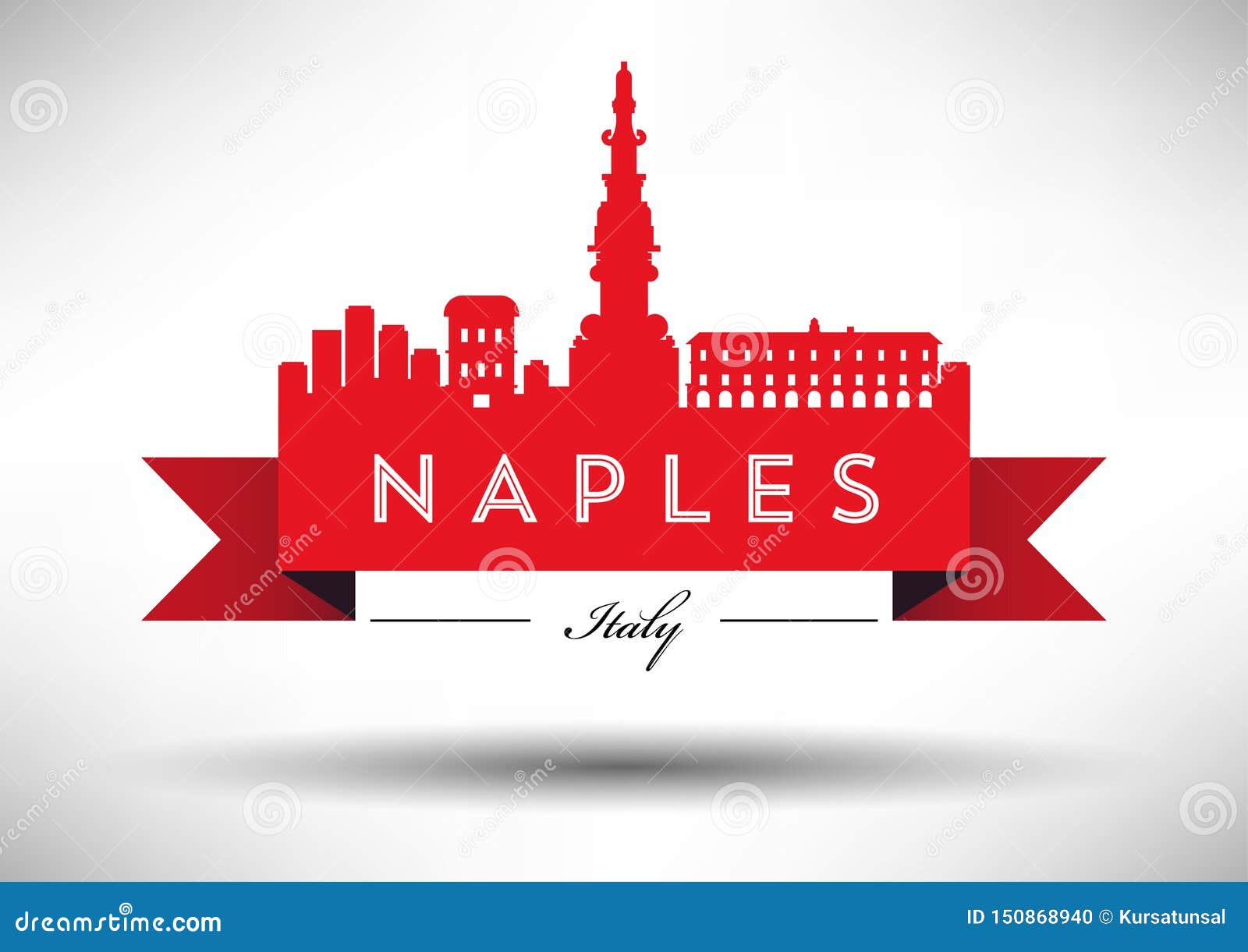 Vector Graphic Design of Naples City Skyline Stock Vector ...