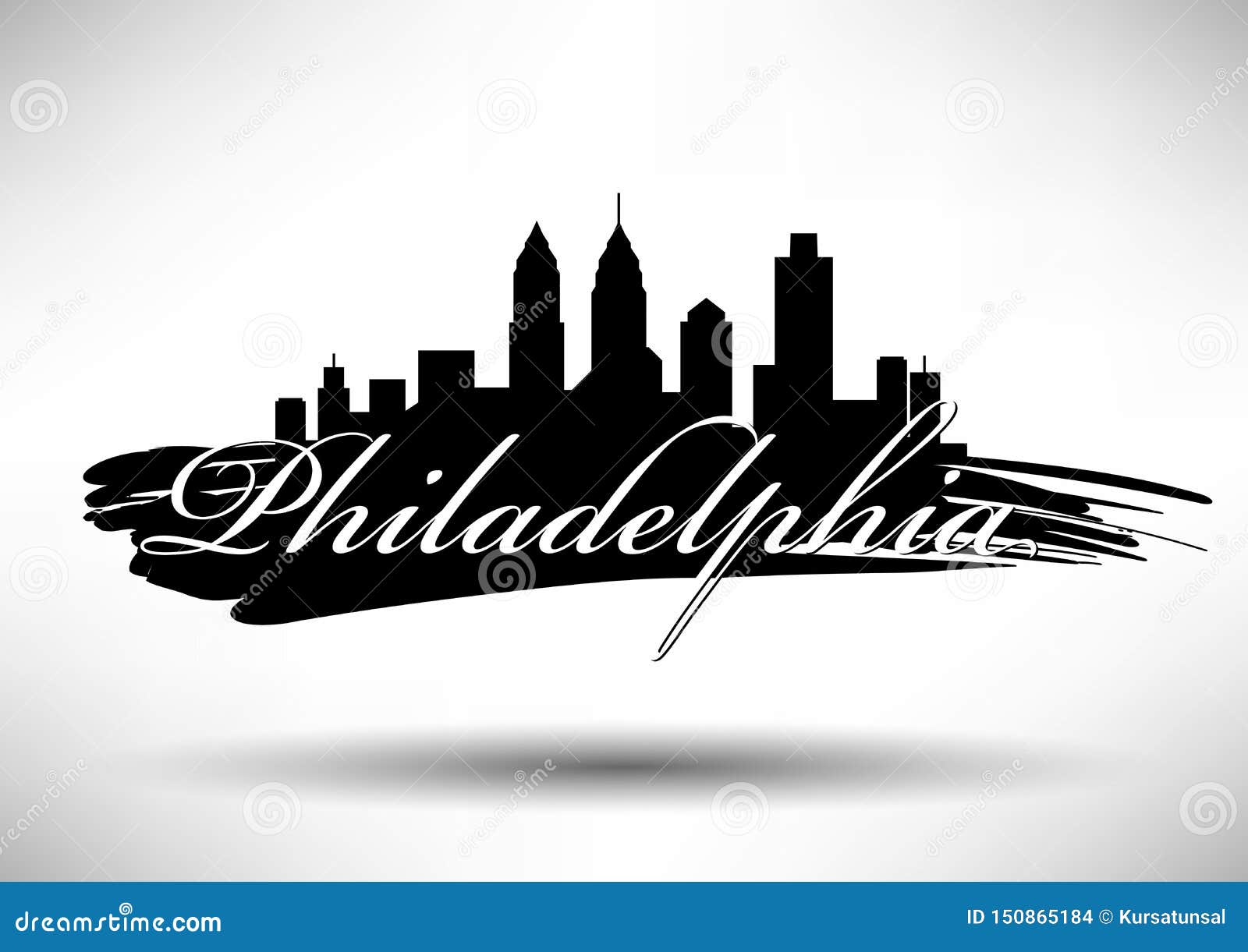 Vector Graphic Design of Philadelphia City Skyline Stock Illustration ...