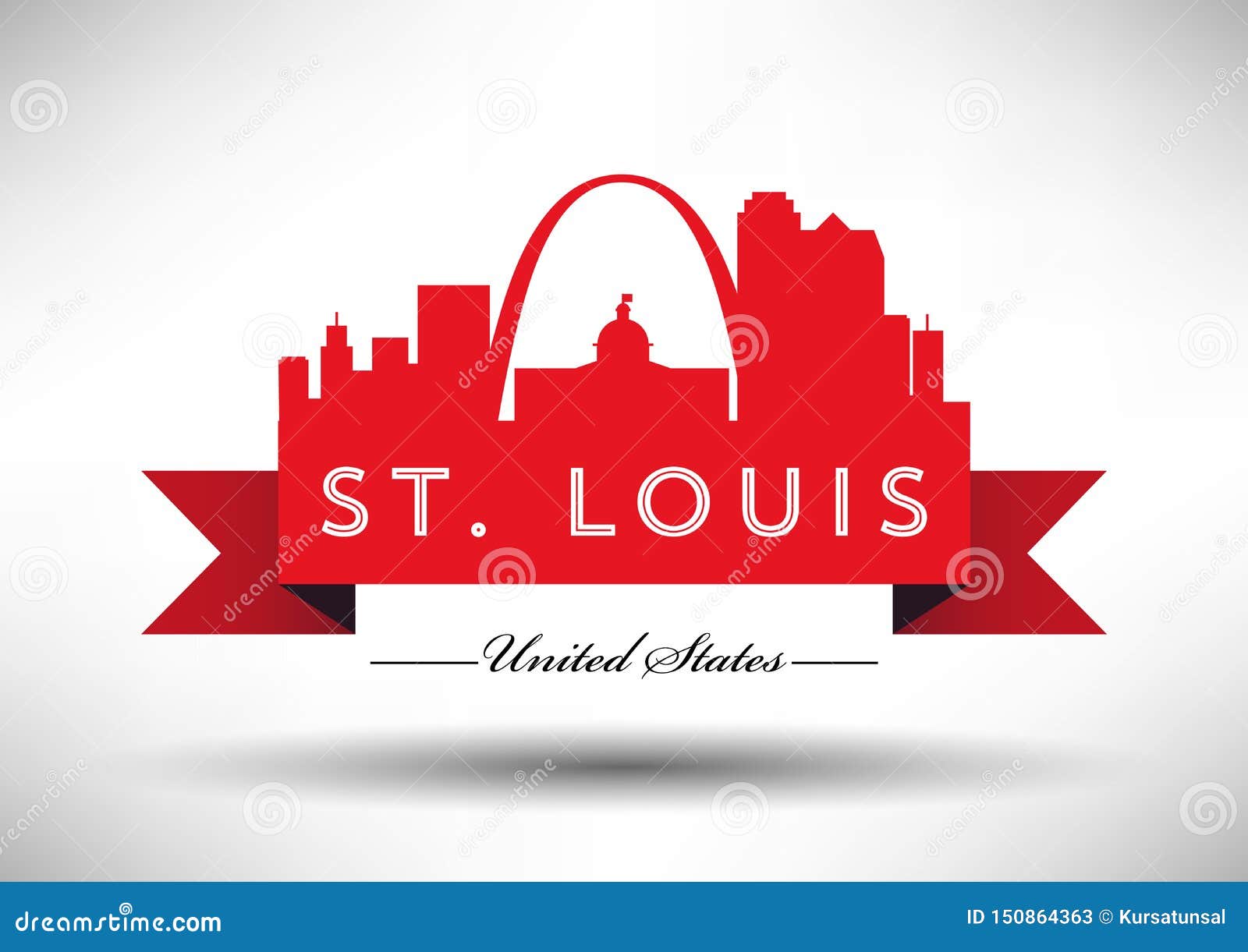 Vector Graphic Design of St. Louis City Skyline Stock Vector ...