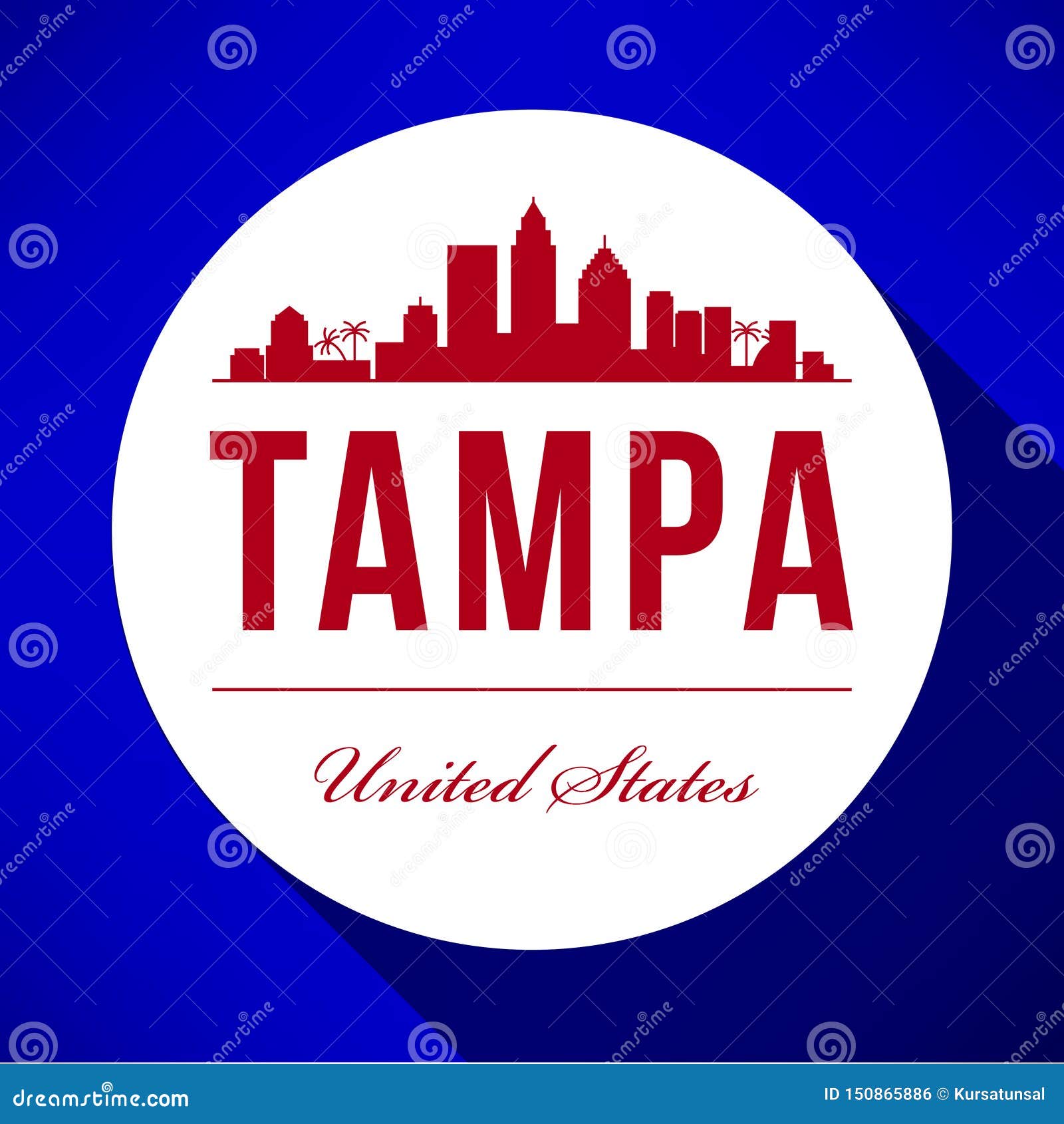 Vector Graphic Design of Tampa City Skyline Stock Vector - Illustration ...