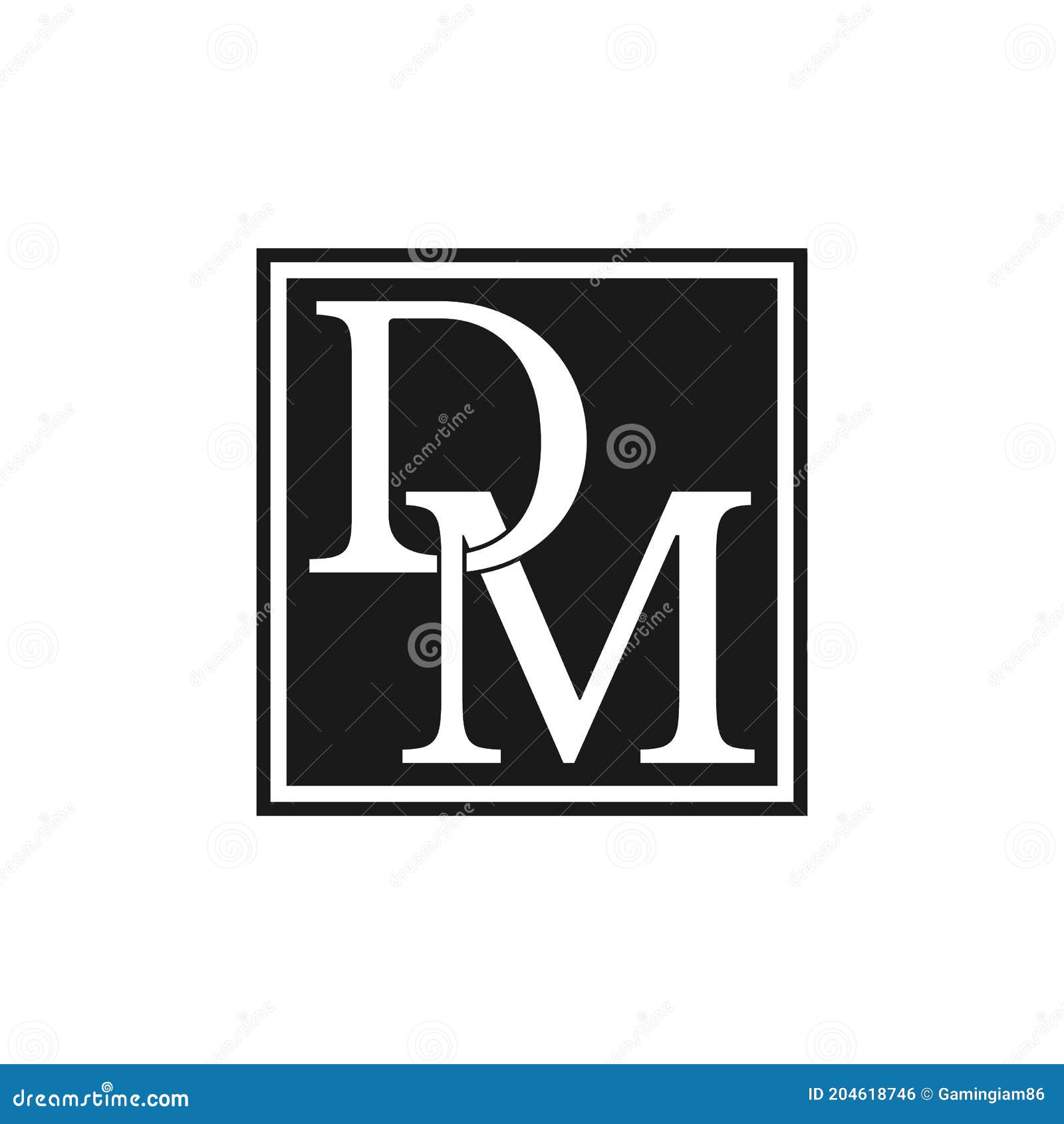 Vector Graphic of Initials Letter DM Logo Design Stock Vector ...