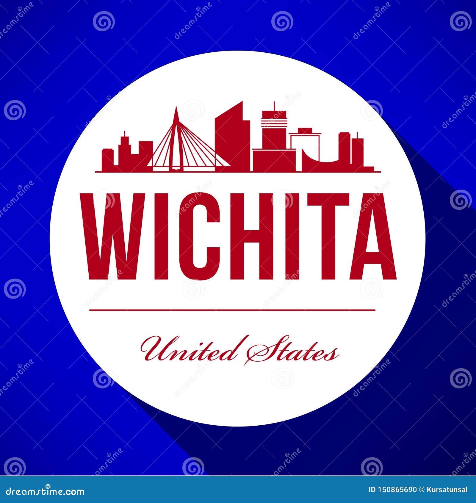 Wichita USA City Map In Retro Style In Golden Color. Outline Map Vector ...