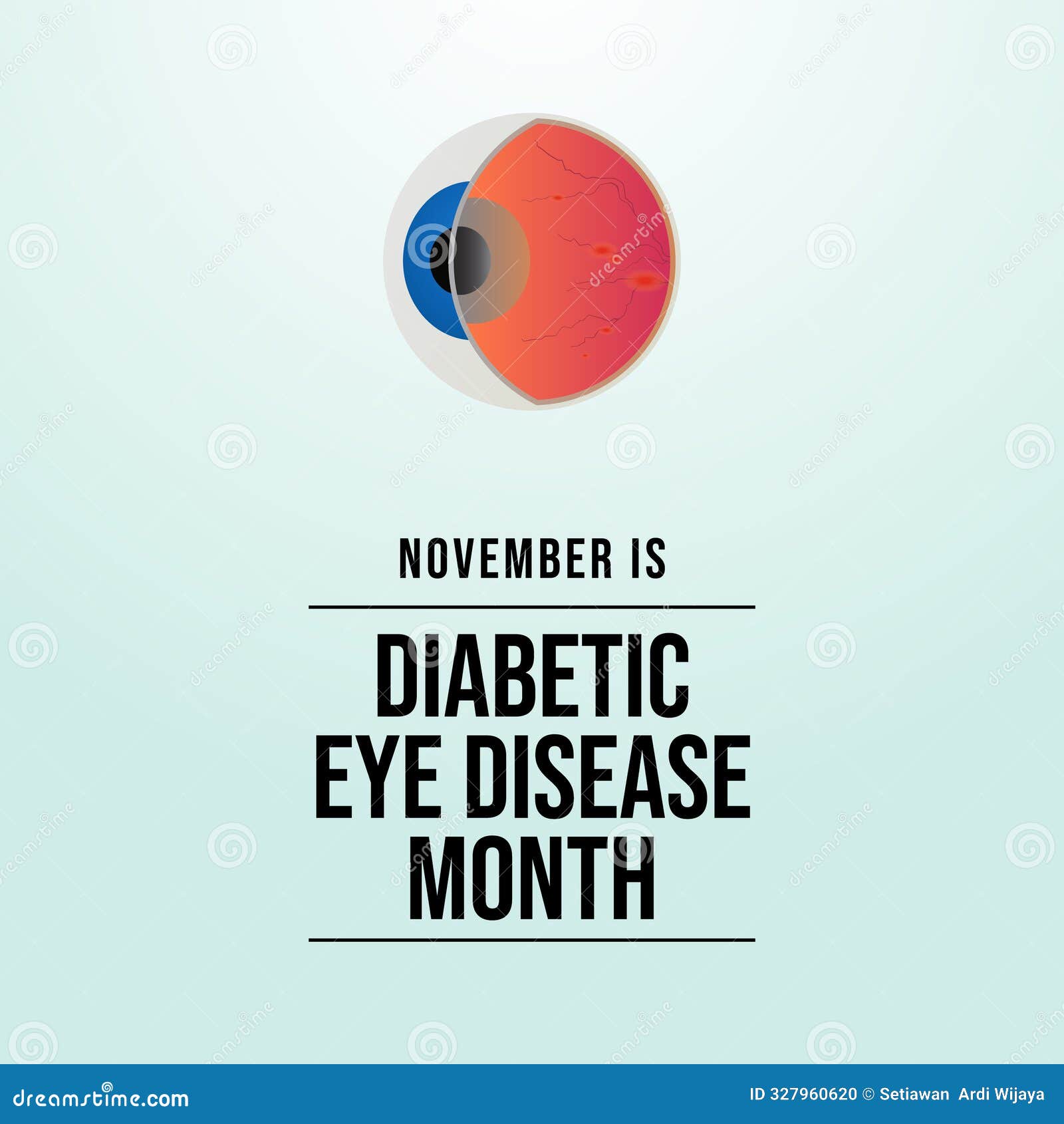 Vector Graphic of Diabetic Eye Disease Month Ideal for Diabetic Eye ...