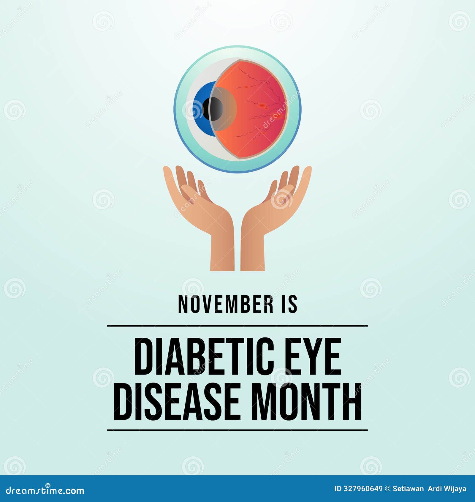Vector Graphic of Diabetic Eye Disease Month Ideal for Diabetic Eye ...