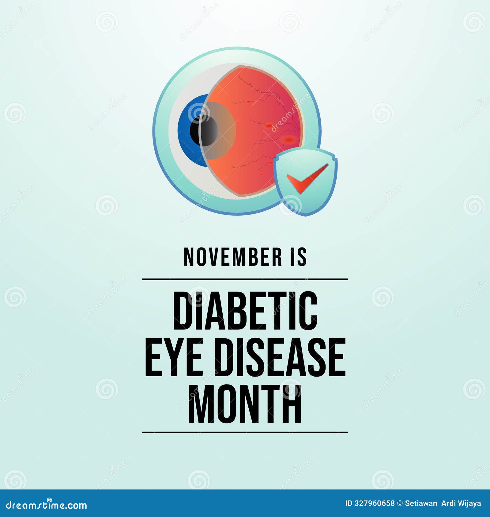 Vector Graphic of Diabetic Eye Disease Month Ideal for Diabetic Eye ...