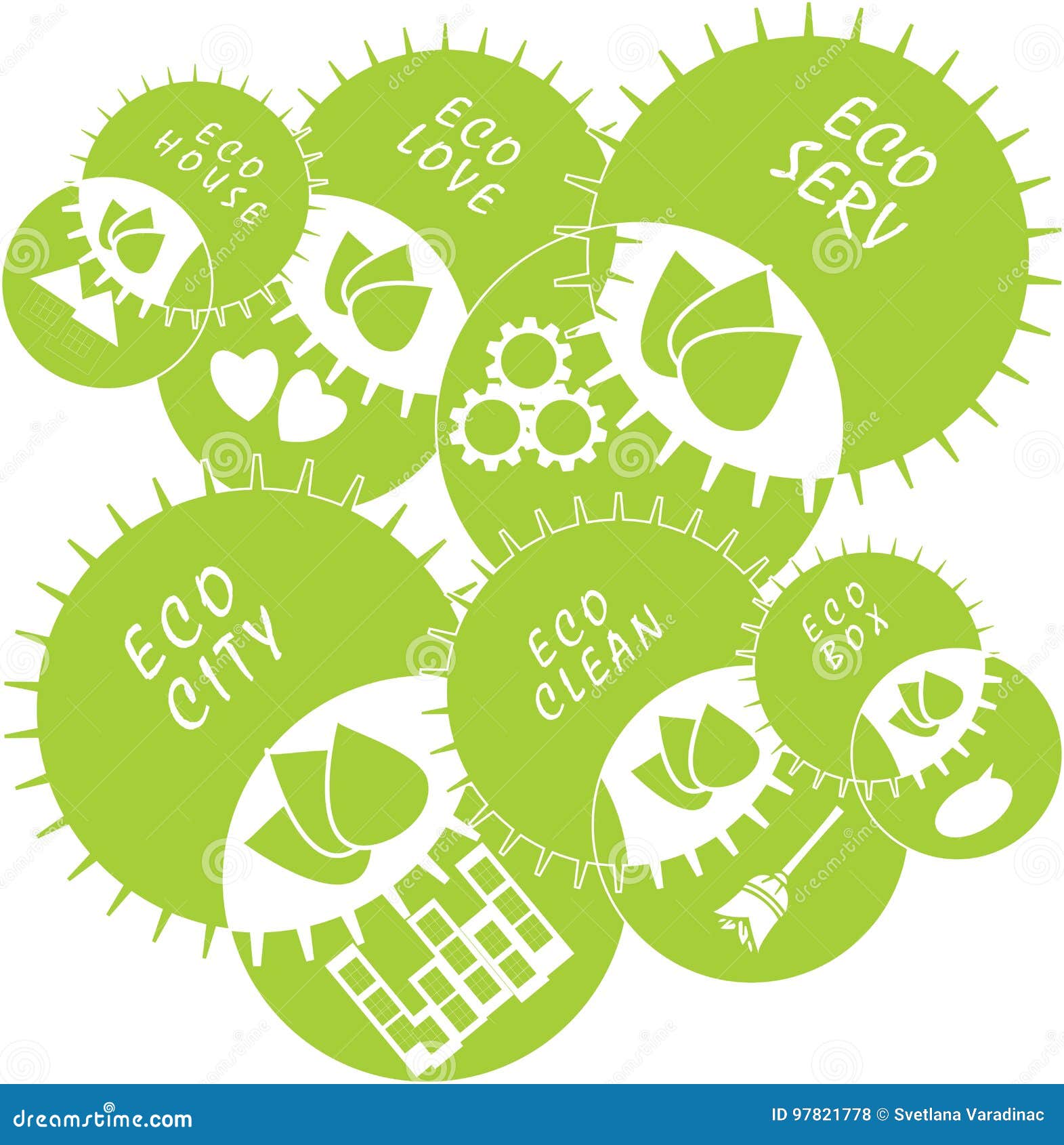 Vector Graphic. Eco Abstract Green Vector Stock Vector - Illustration ...