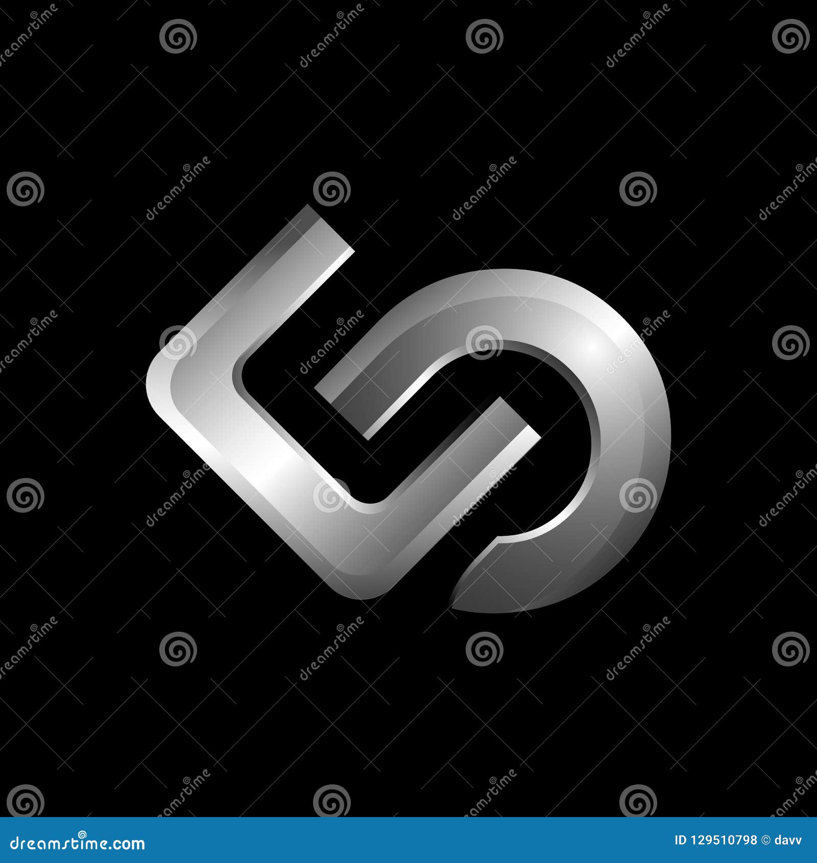 Vector Graphic Elegant Impossible Alphabet Symbol in Two Colors Stock ...