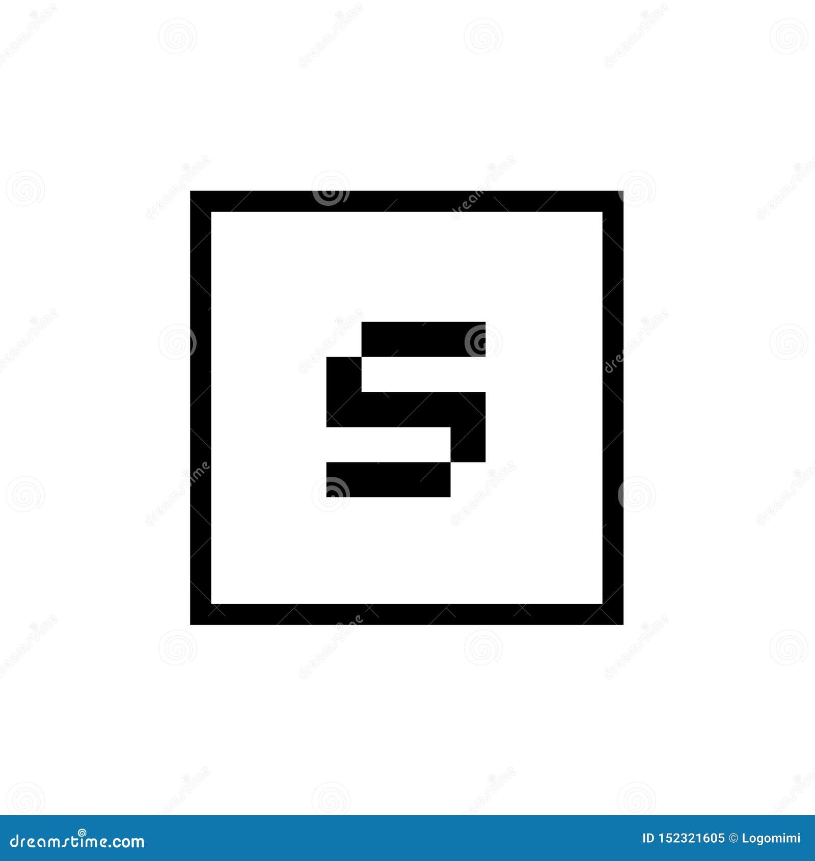 Vector Graphic Element, Square Letter S Logo Icon Stock Vector ...