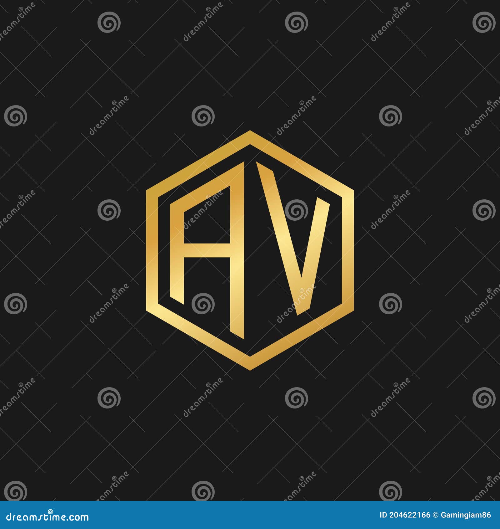 Vector Graphic Initials Letter AV Logo Design Template Stock Vector ...