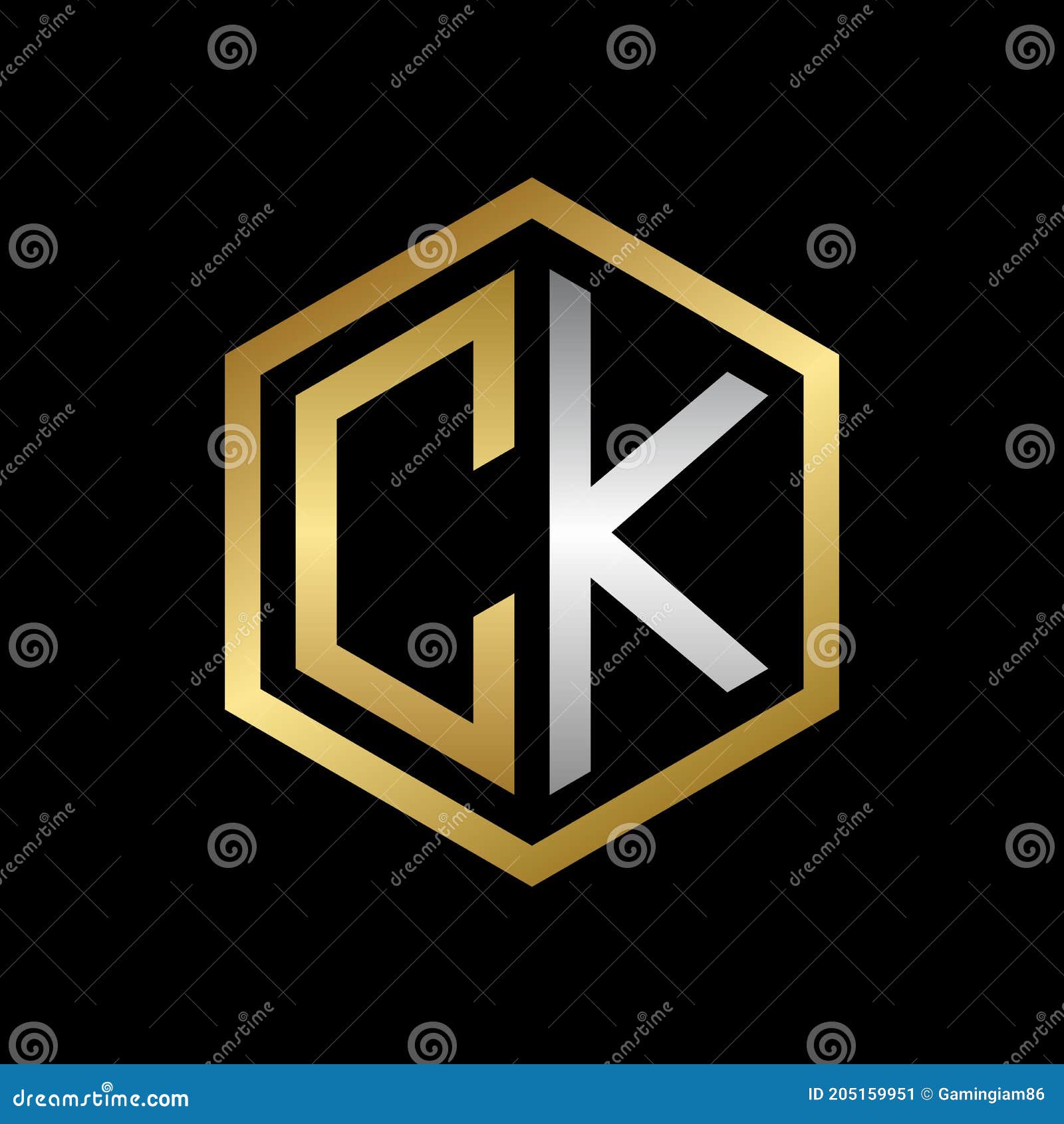 Vector Graphic Initials Letter CK Logo Design Template Stock Vector ...