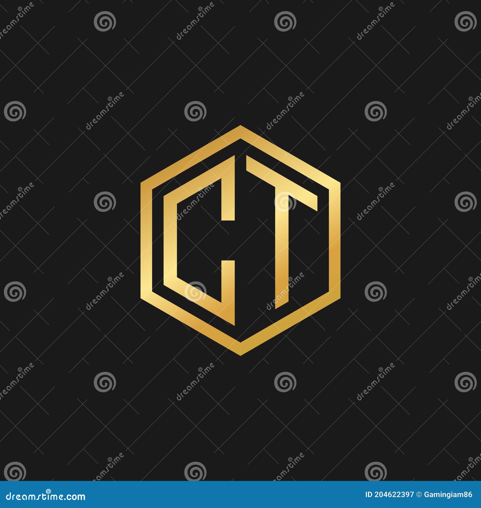 Vector Graphic Initials Letter CT Logo Design Template Stock Vector ...