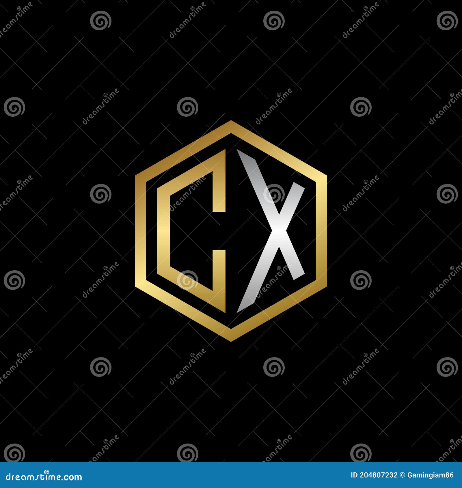 Vector Graphic Initials Letter CX Logo Design Template Stock Vector ...