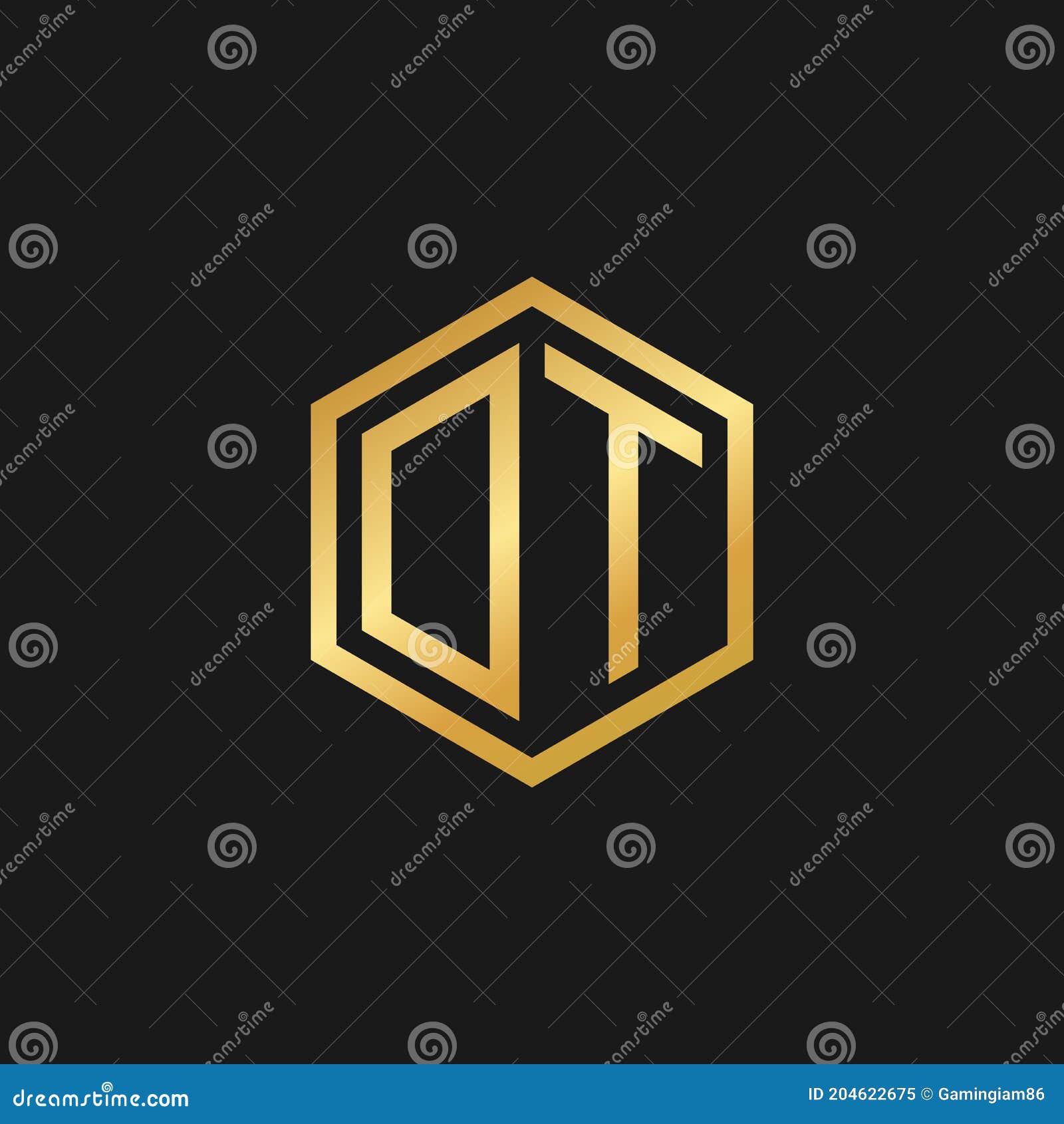 Vector Graphic Initials Letter DT Logo Design Template Stock Vector ...