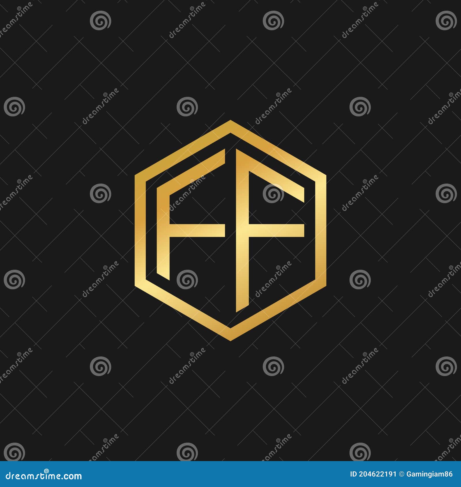Vector Graphic Initials Letter FF Logo Design Template Stock Vector ...