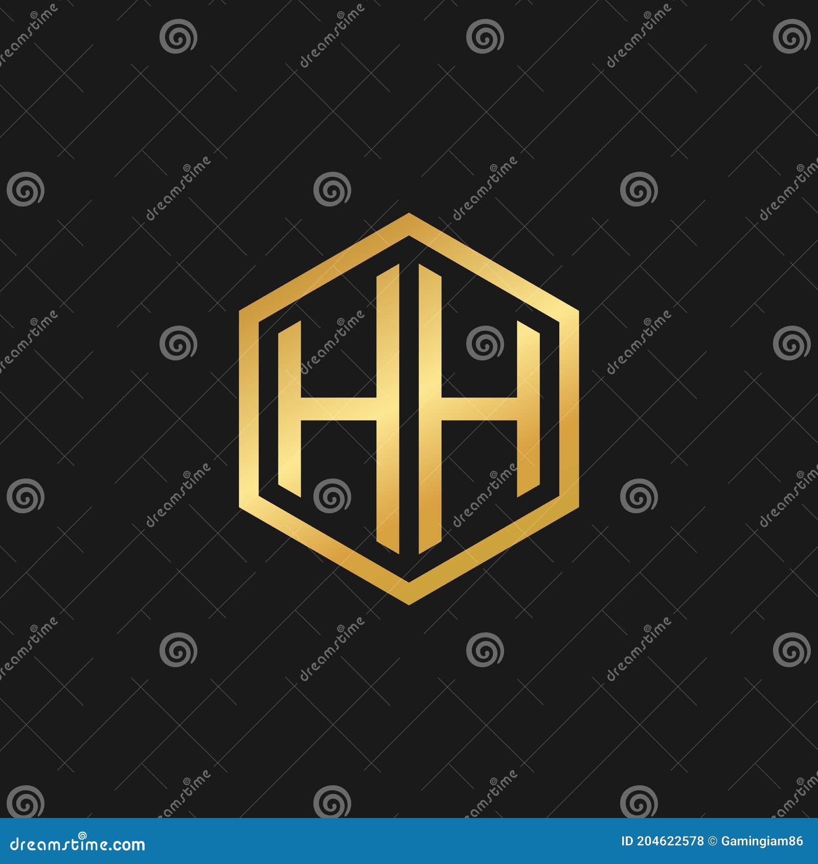 Vector Graphic Initials Letter HH Logo Design Template Stock Vector ...