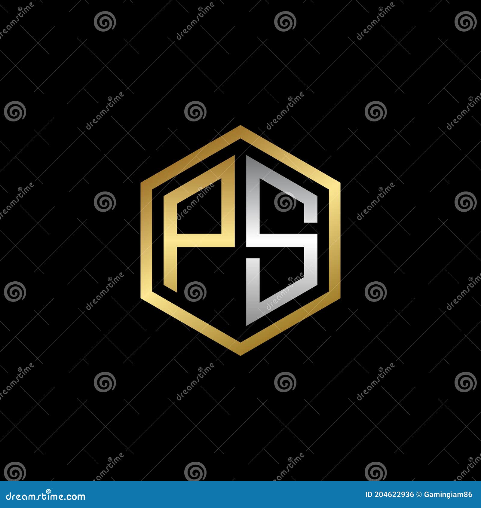 Vector Graphic Initials Letter PS Logo Design Template Stock Vector ...