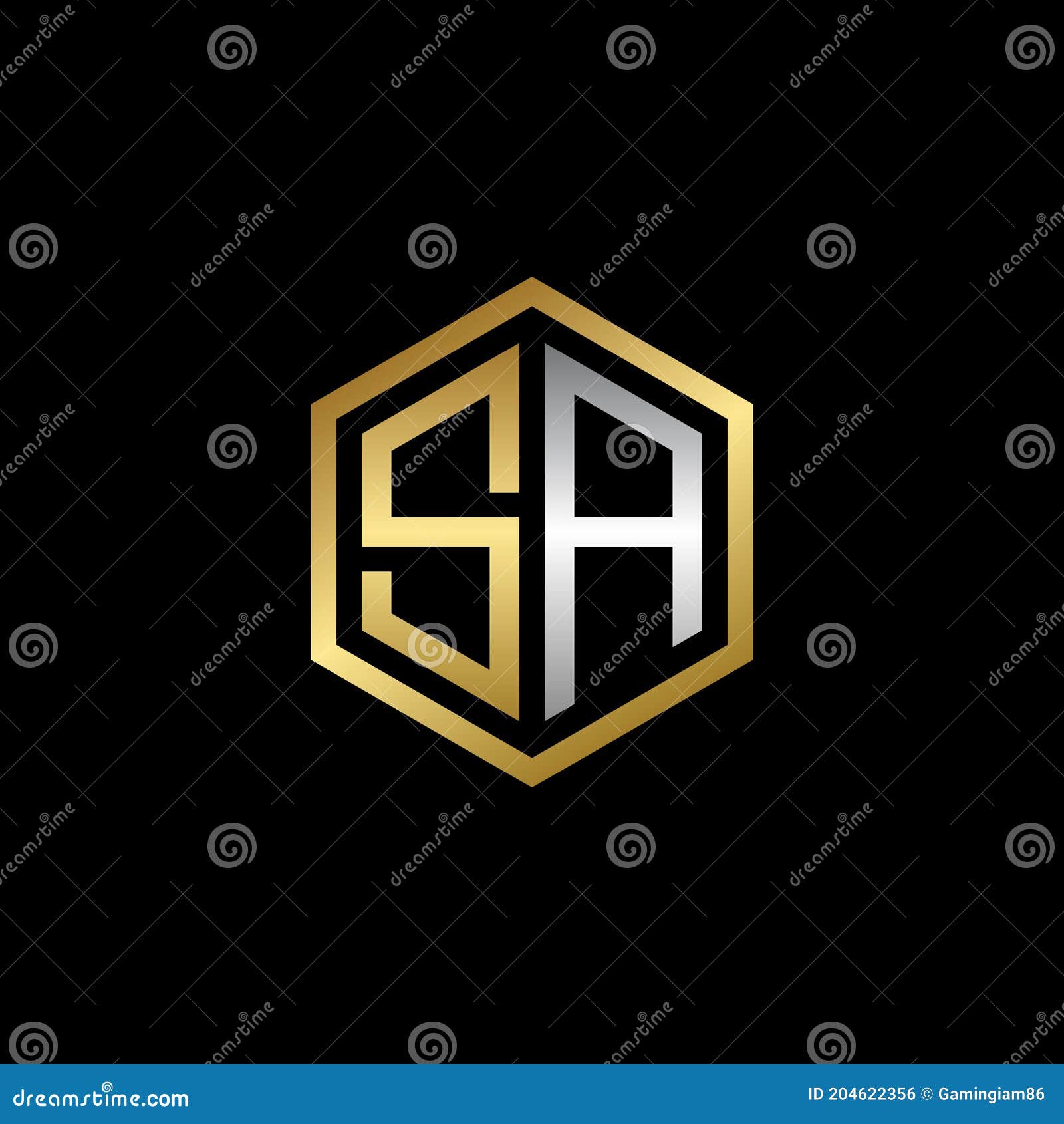 Vector Graphic Initials Letter SA Logo Design Template Stock Vector ...
