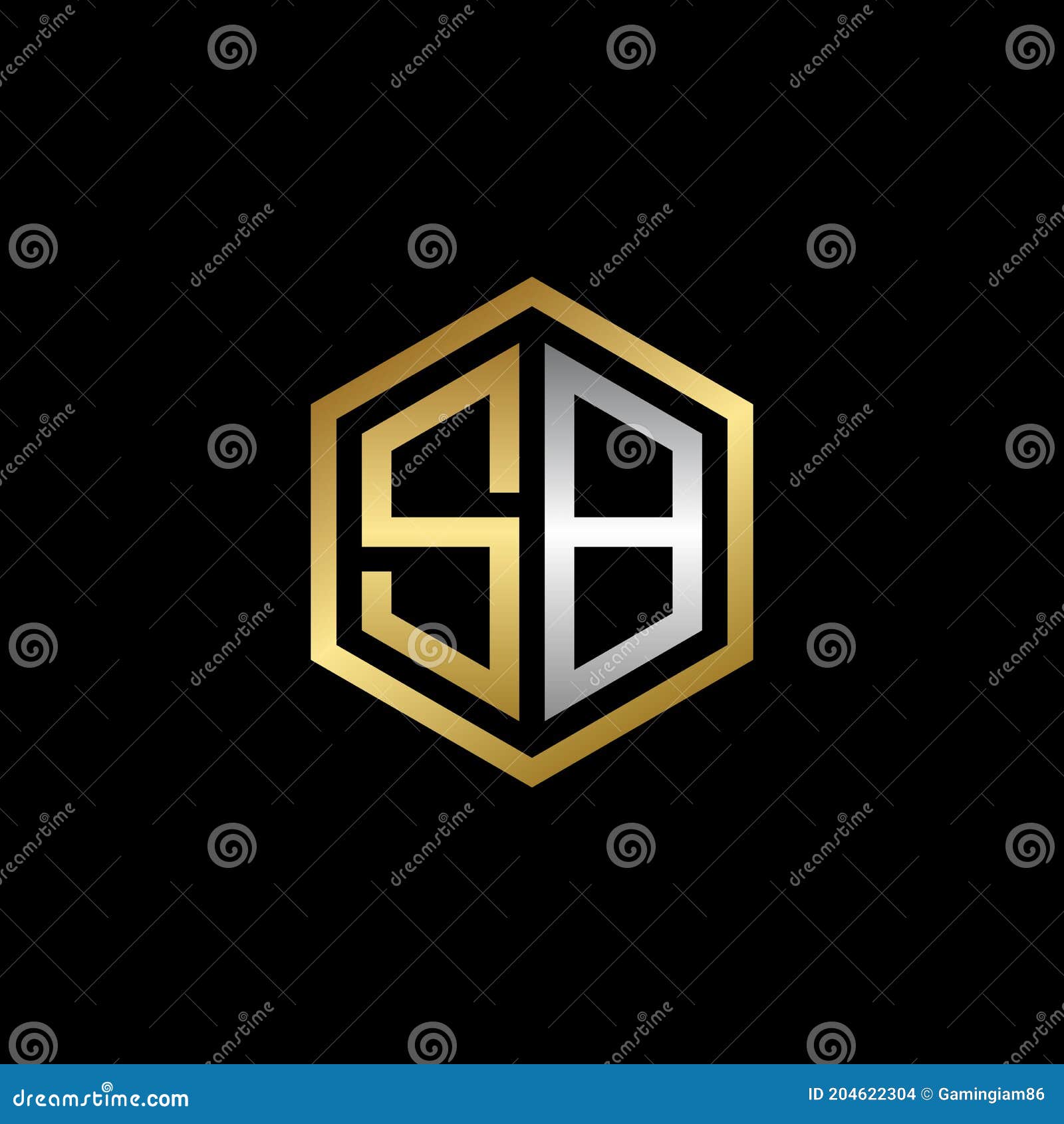 Vector Graphic Initials Letter SB Logo Design Template Stock Vector ...