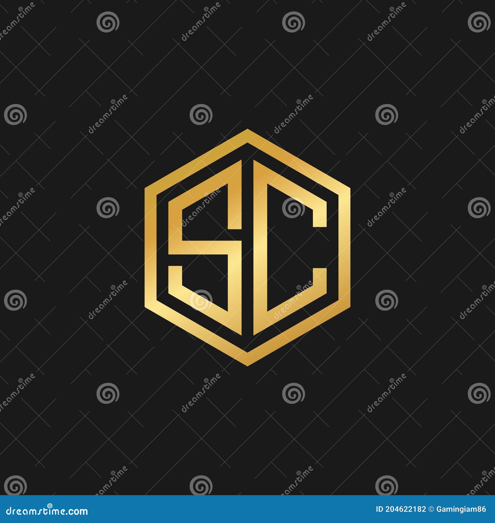 Vector Graphic Initials Letter SC Logo Design Template Stock Vector ...