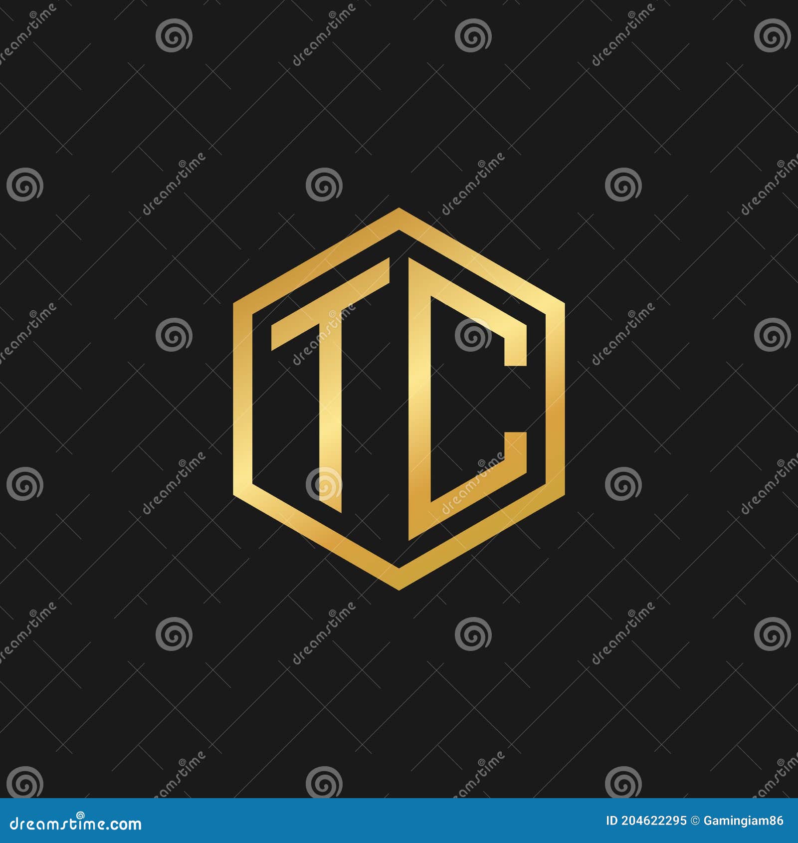 Vector Graphic Initials Letter TC Logo Design Template Stock Vector ...