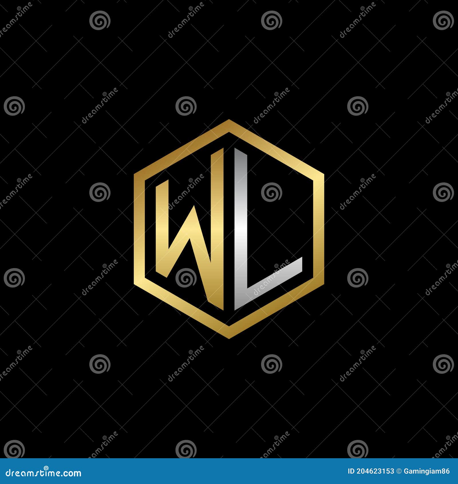 Vector Graphic Initials Letter WL Logo Design Template Stock Vector ...