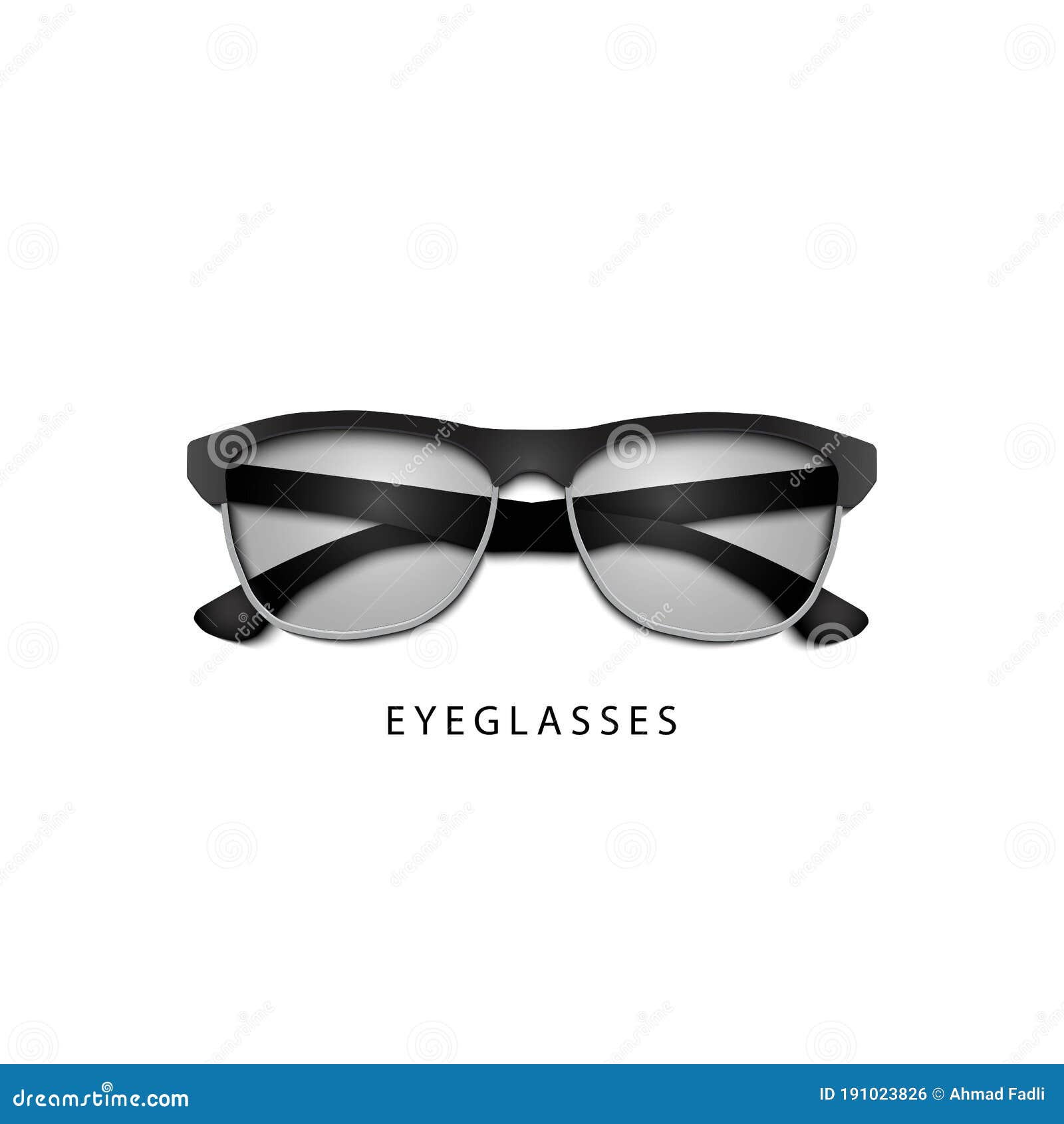 Vector Graphic of Eyeglasses on White Background Stock Vector ...