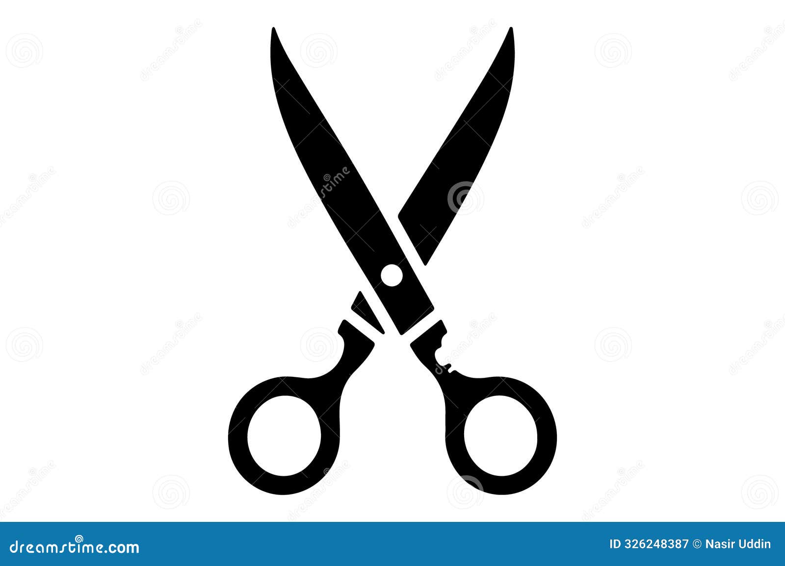 Minimalist Scissor Silhouette Vector Graphic | CartoonDealer.com #326248387