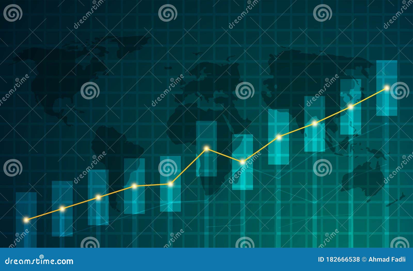 Vector Graphic of Financial Graph Stock Vector - Illustration of ...