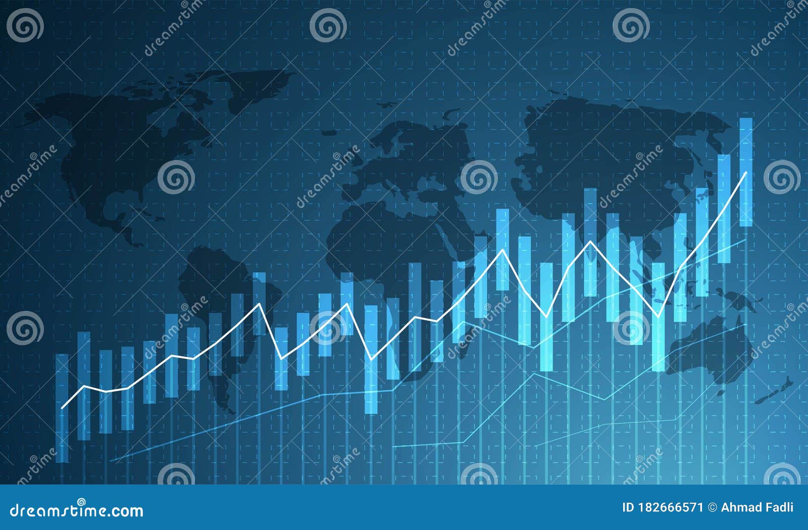 Vector Graphic of Financial Graph Stock Vector - Illustration of ...