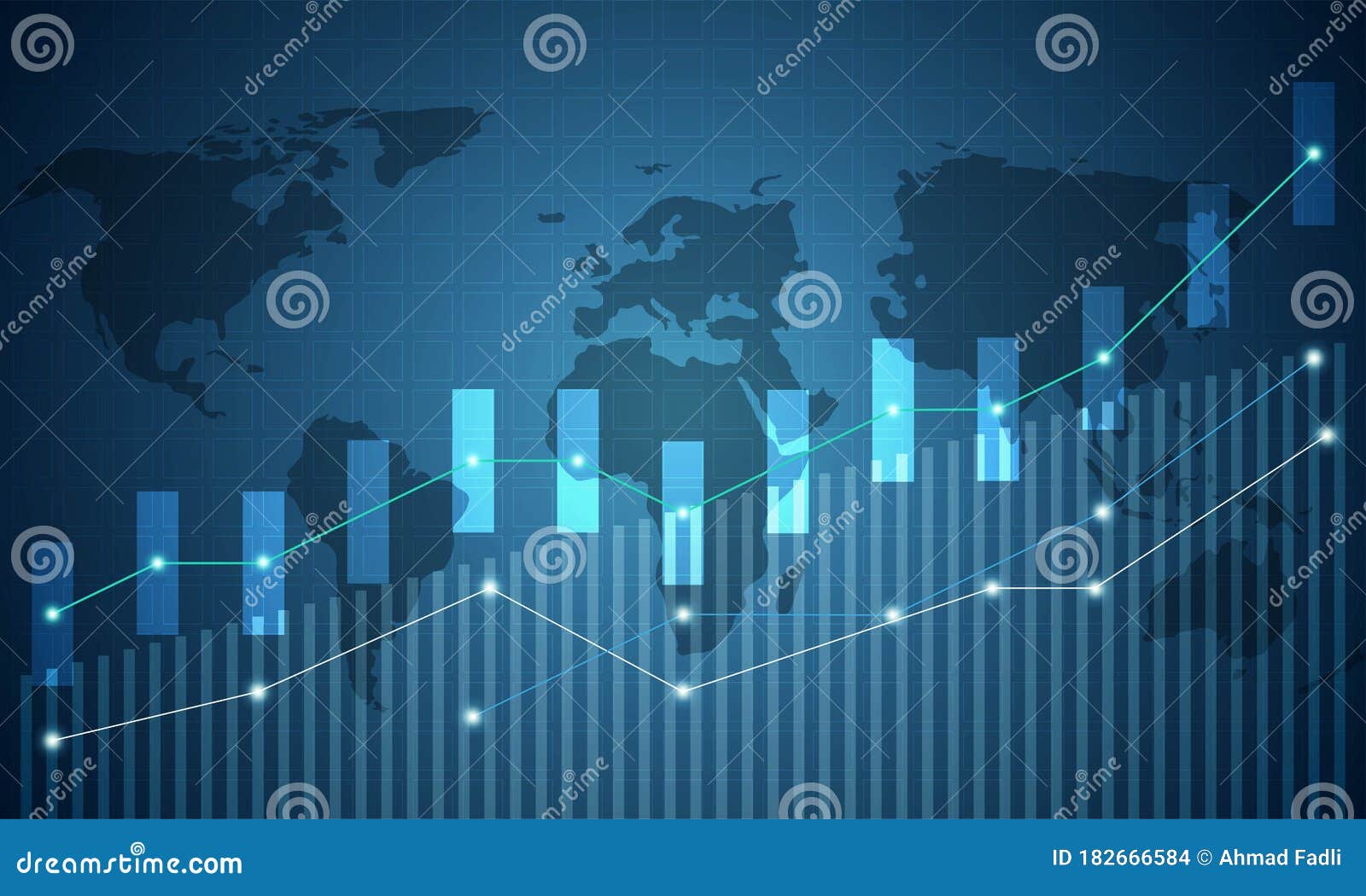 Vector Graphic of Financial Graph Stock Vector - Illustration of ...
