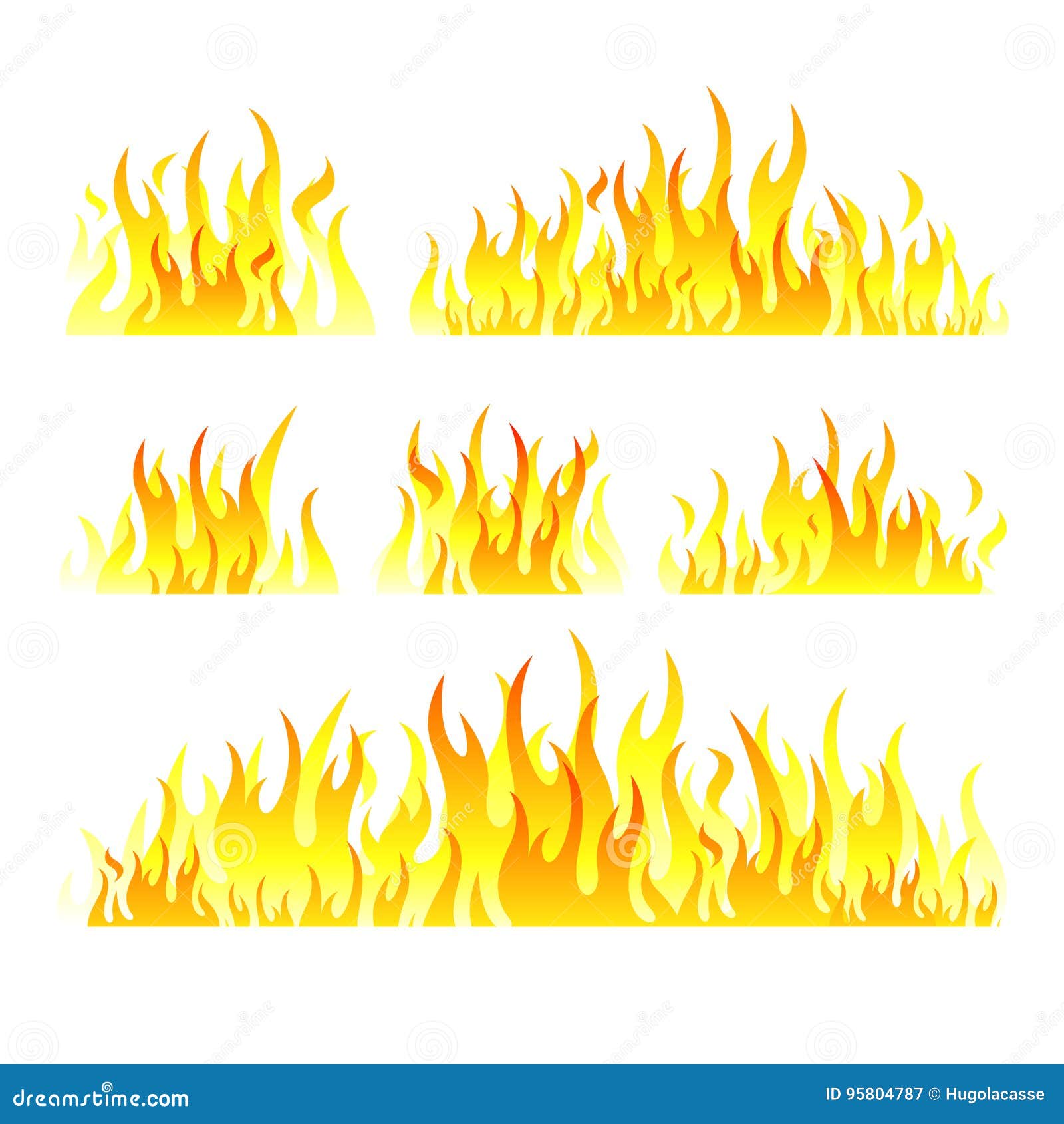 Vector Graphic Flames Illustration on White Stock Vector - Illustration ...