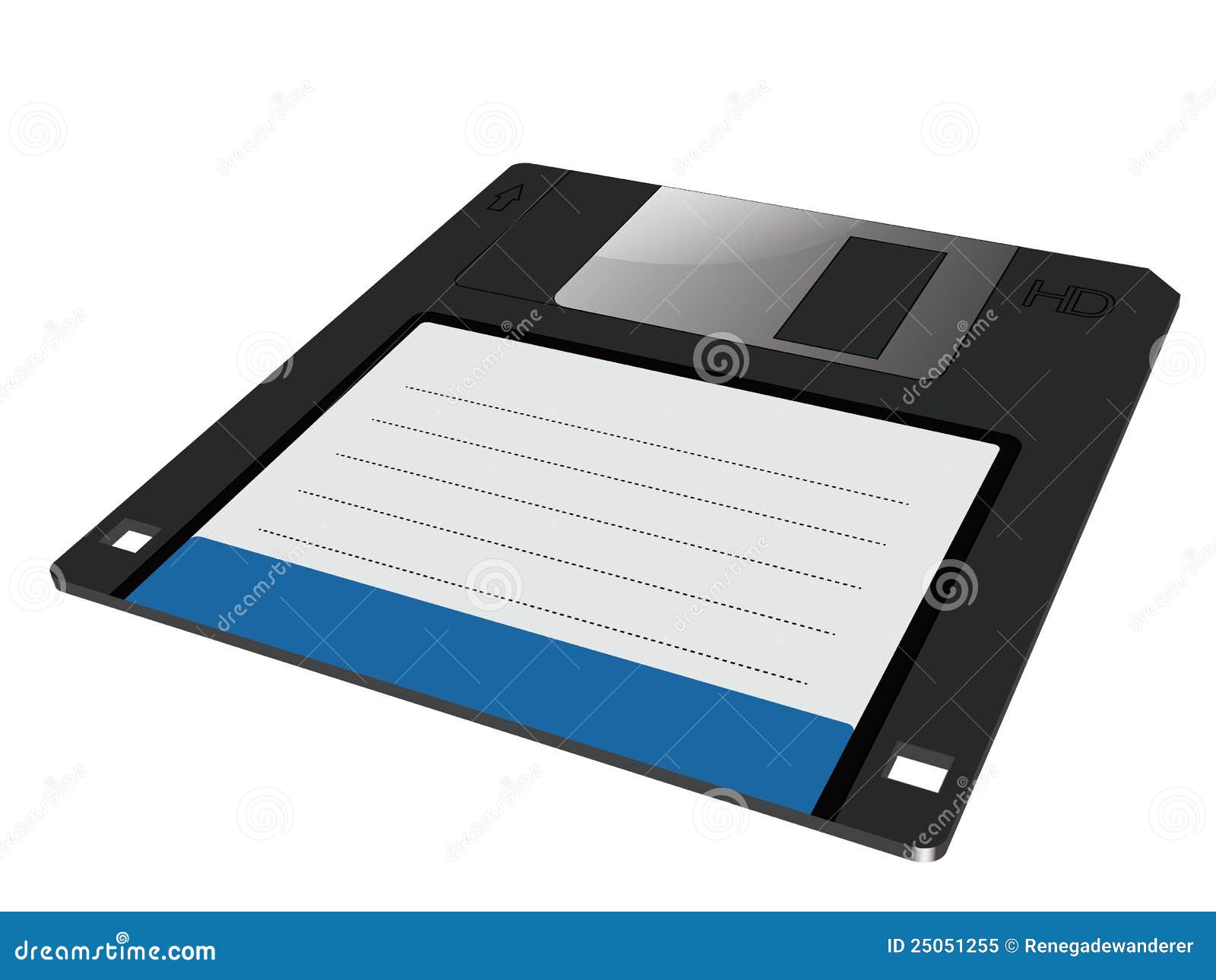 Vector Graphic of a Floppy in 3D Stock Illustration - Illustration of ...