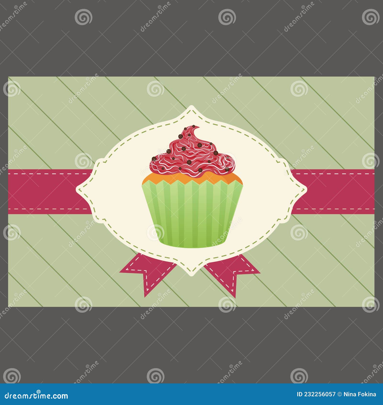 Vector Graphic Flyer Template with a Cake Stock Vector - Illustration ...