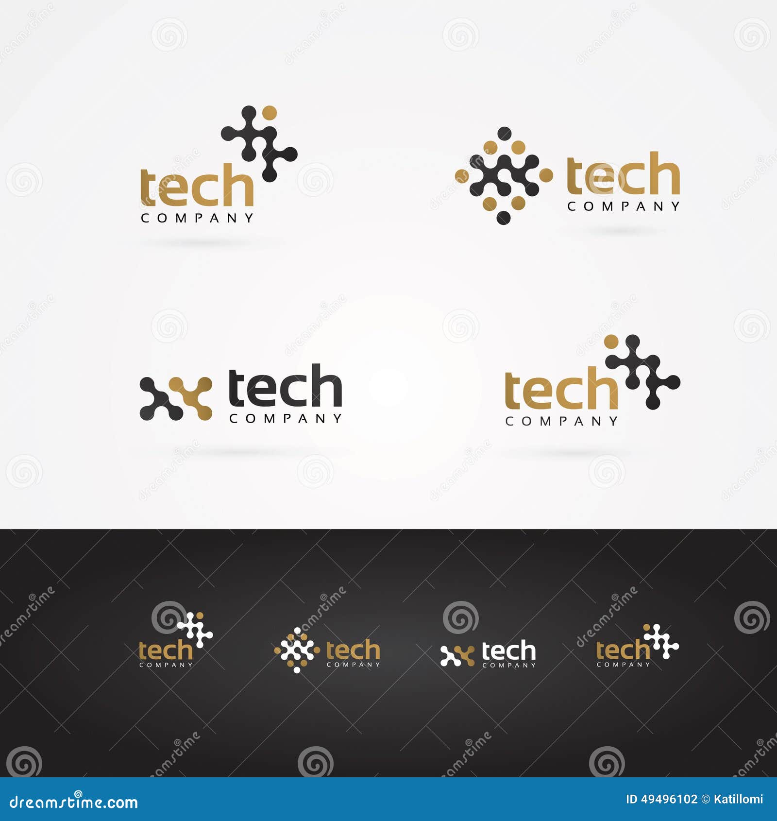 Vector Graphic Geometric Tech Symbol in Gold and Grey Stock Vector ...