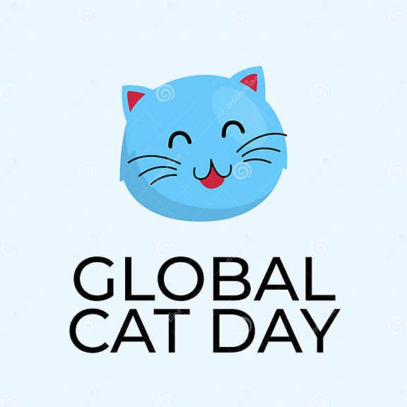Vector Graphic of Global Cat Day Ideal for Global Cat Day Celebration ...