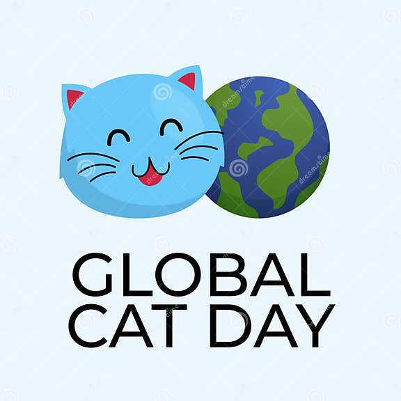 Vector Graphic of Global Cat Day Ideal for Global Cat Day Celebration ...