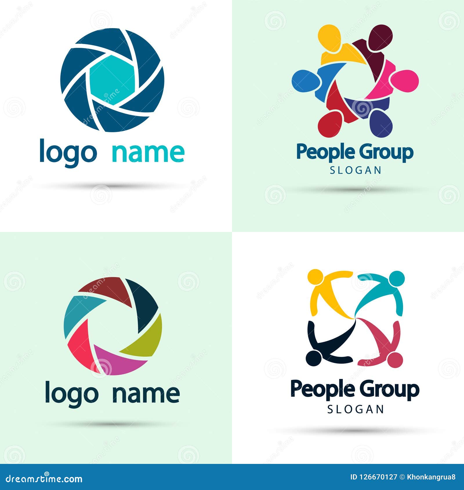 Vector Graphic Group Connection Logo.people in the Circle.logo Team ...