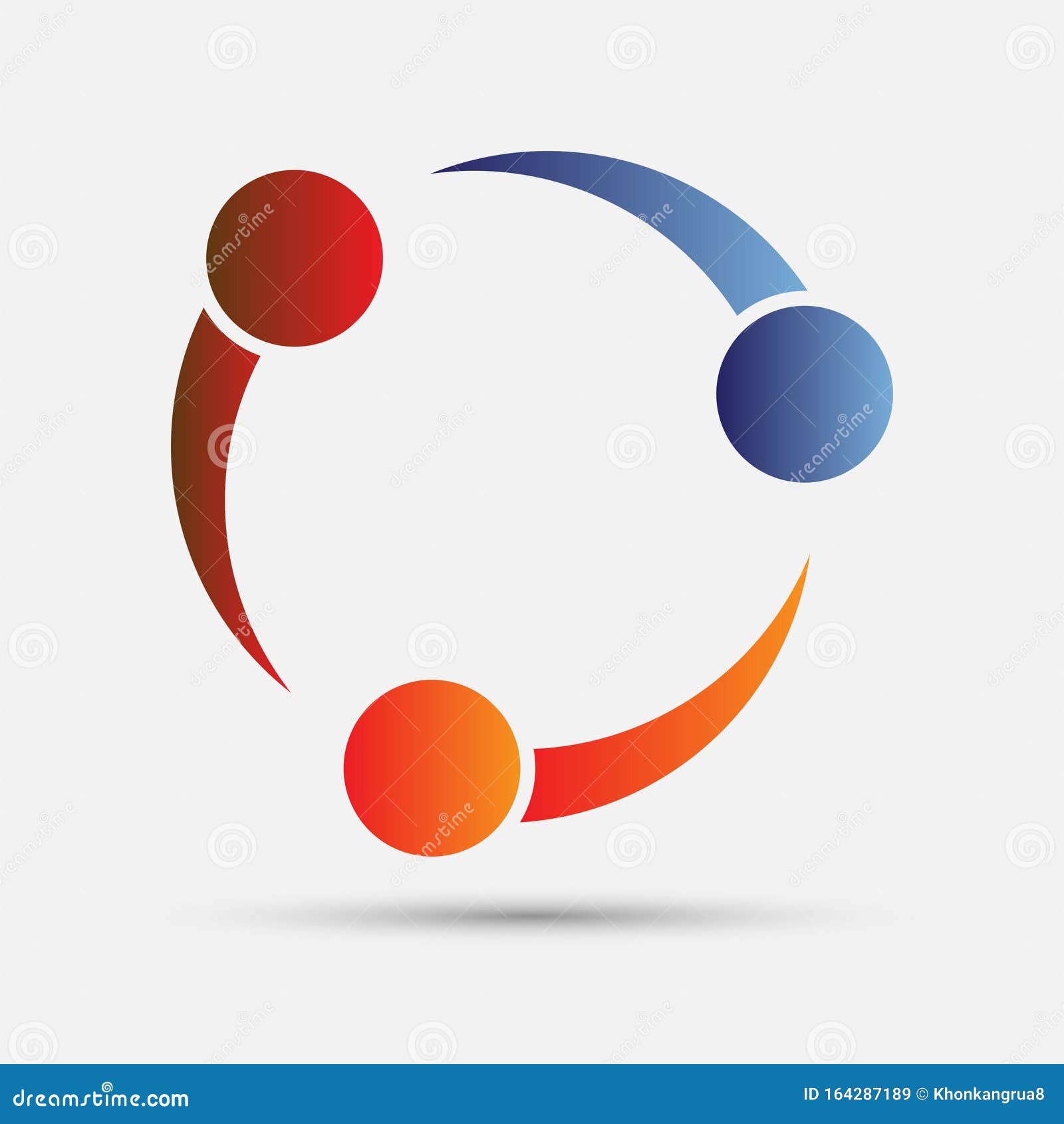 Vector Graphic Group Connection Logo People in the Circle.team Work ...