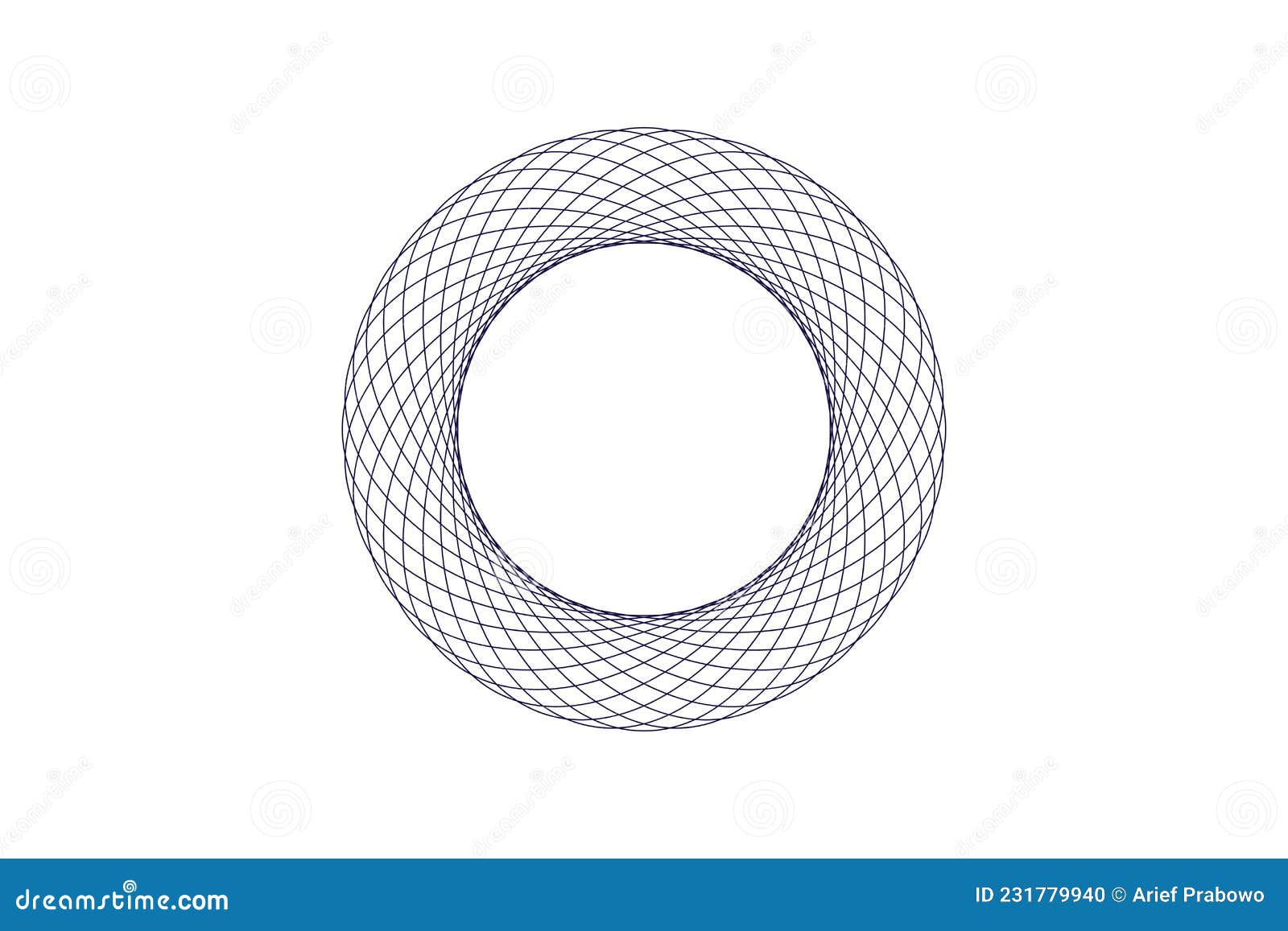 Vector Graphic of Guilloche Pattern on White Background. Rosette Line ...