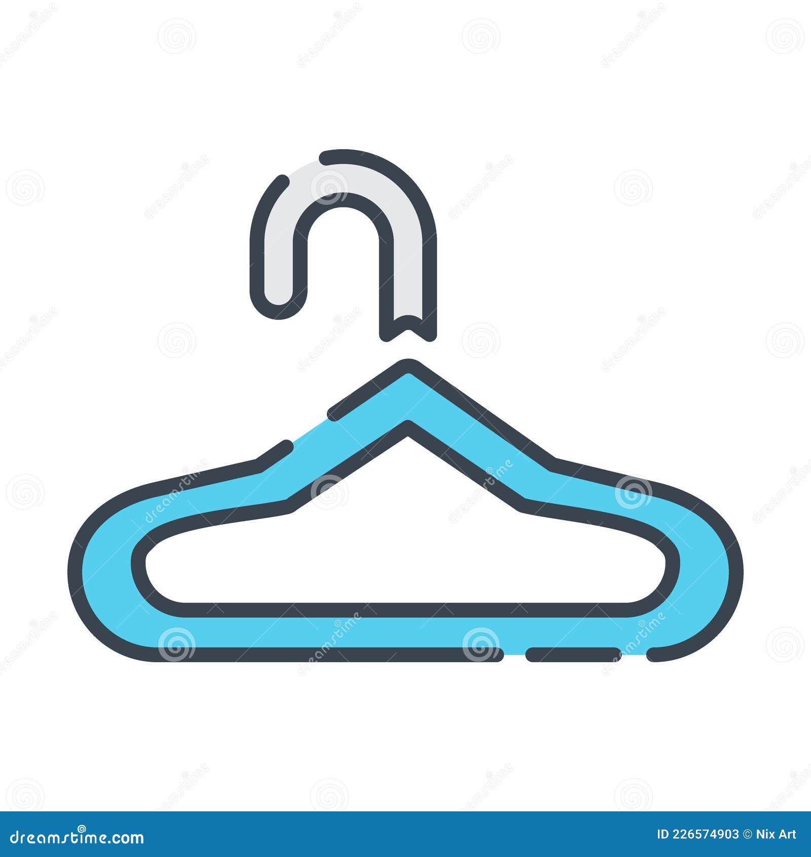 Vector Graphic of Hanger - Line Cut Style - Simple Illustration ...